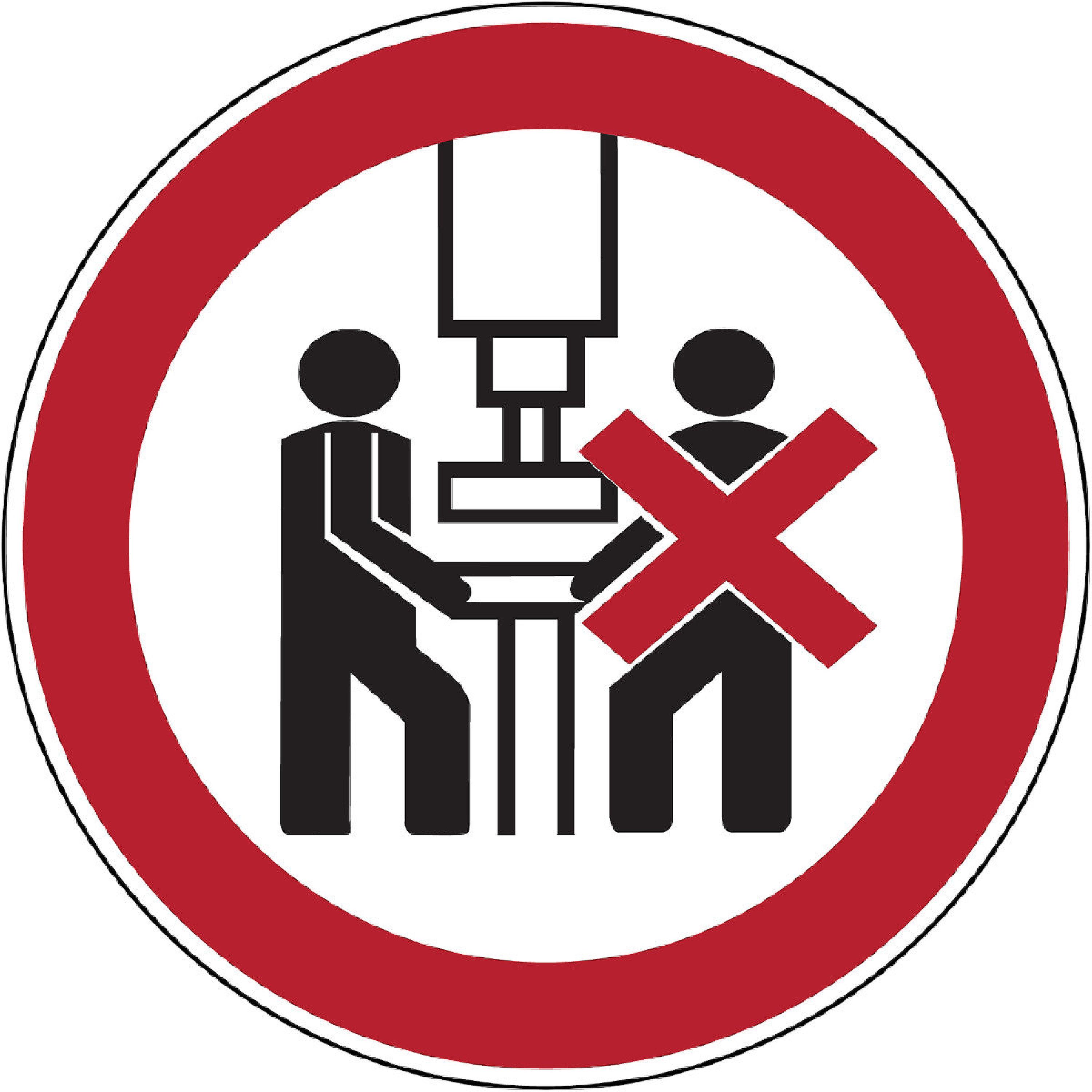 BRADY 250027 prohibition pictogram - machine may only be operated by ...
