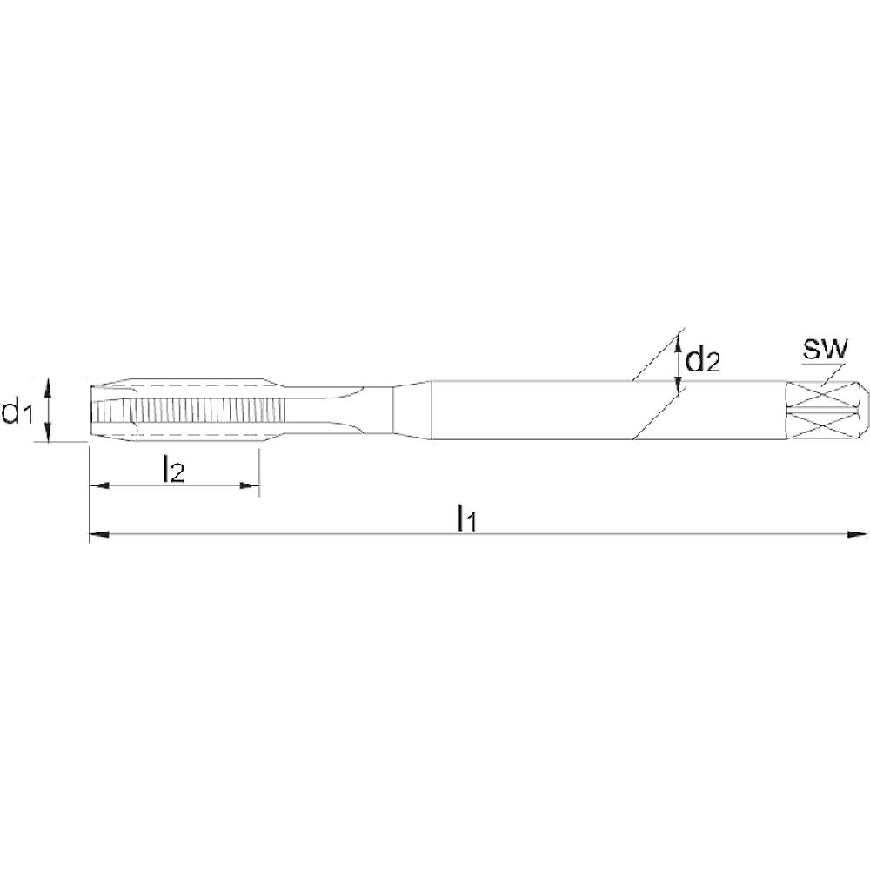 INTERNATIONAL TOOLS 221950800 ECO PRO HSS-E machine tap DIN 371 metric ...