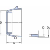 SKF ECW 205 end cap for ball bearing unit 53.9 x 29 mm | Klium