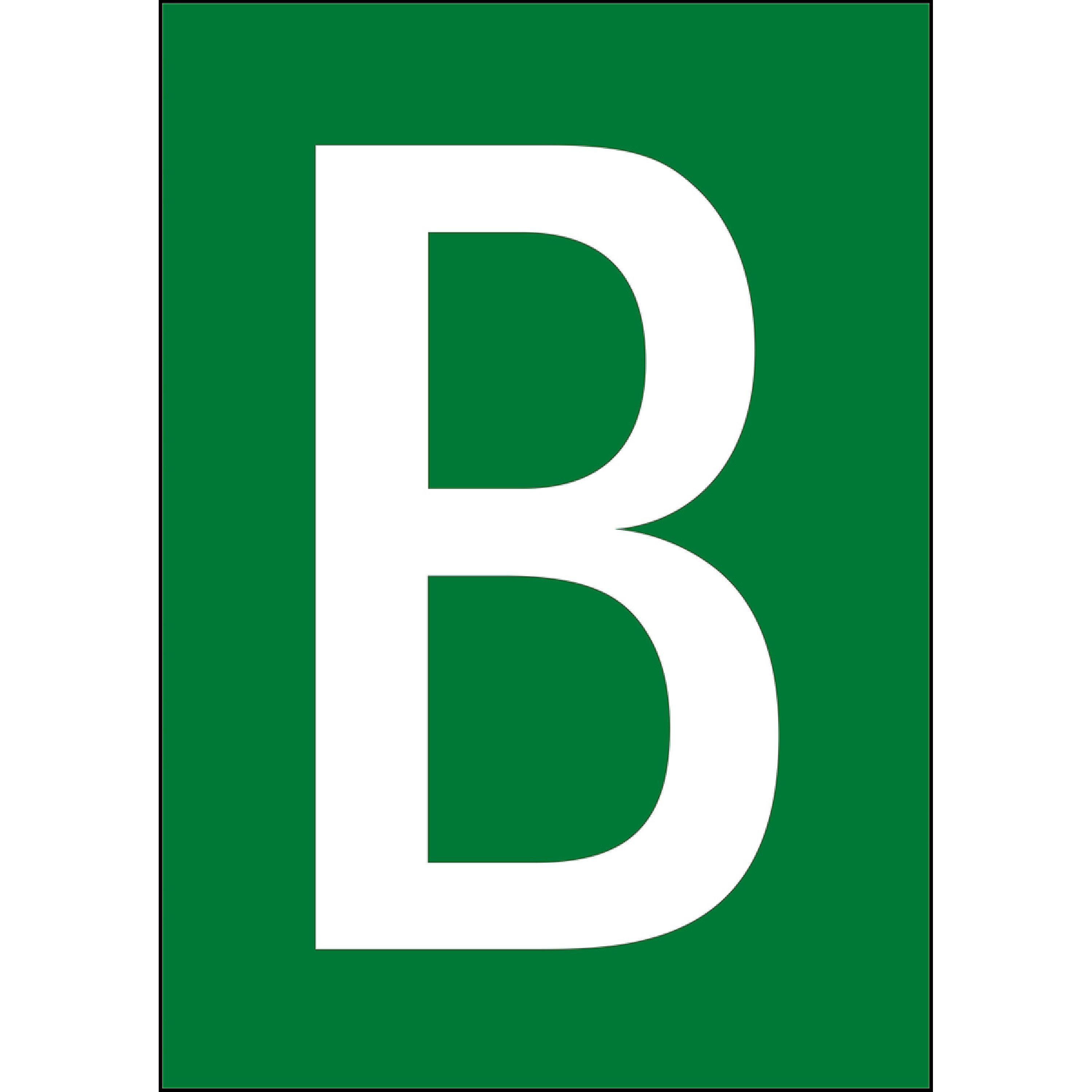 BRADY NL7541A4GR-B label with letter B - DIN A4 format for permanent or ...