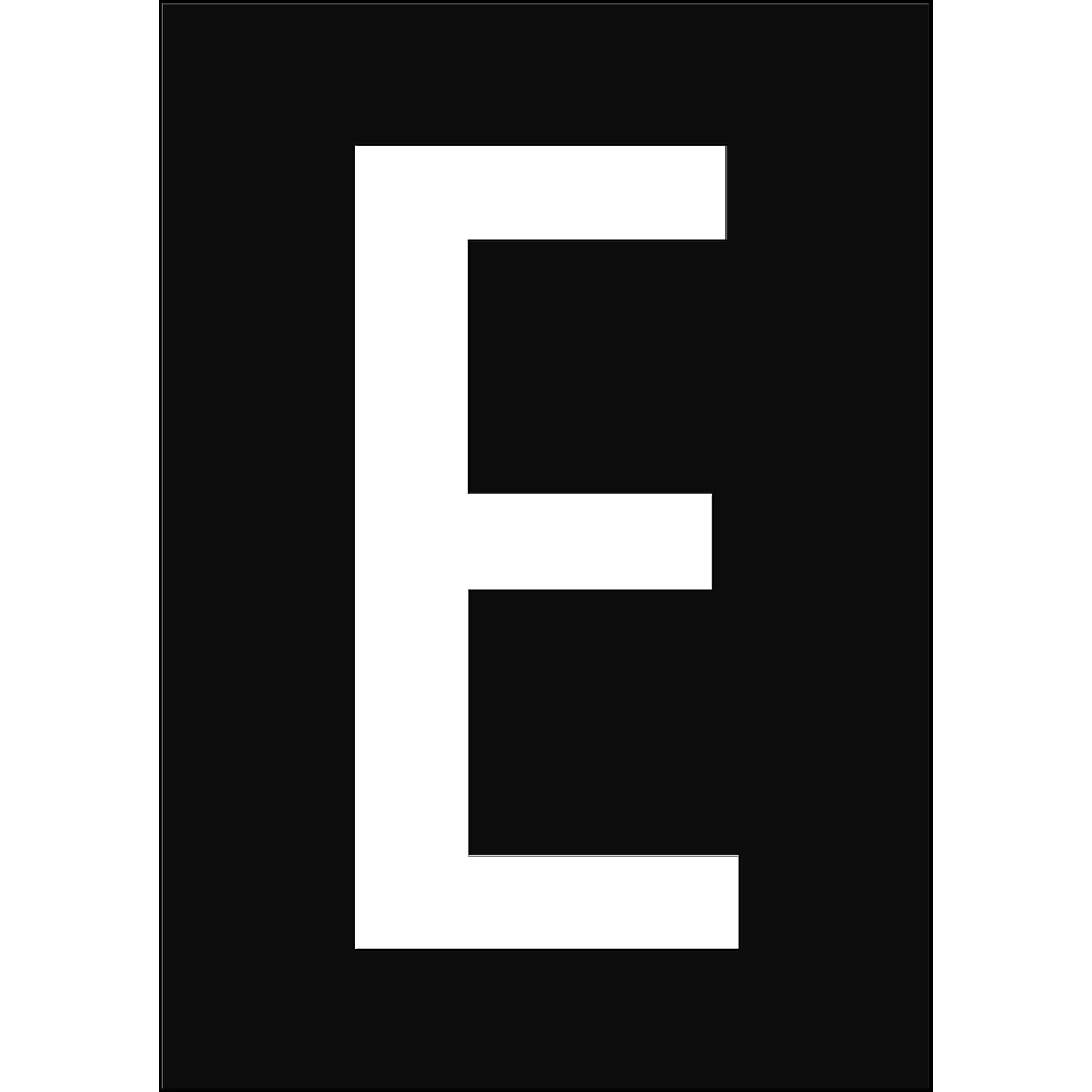 BRADY NL859A4BK-E label with letter E - DIN A4 format for permanent or ...