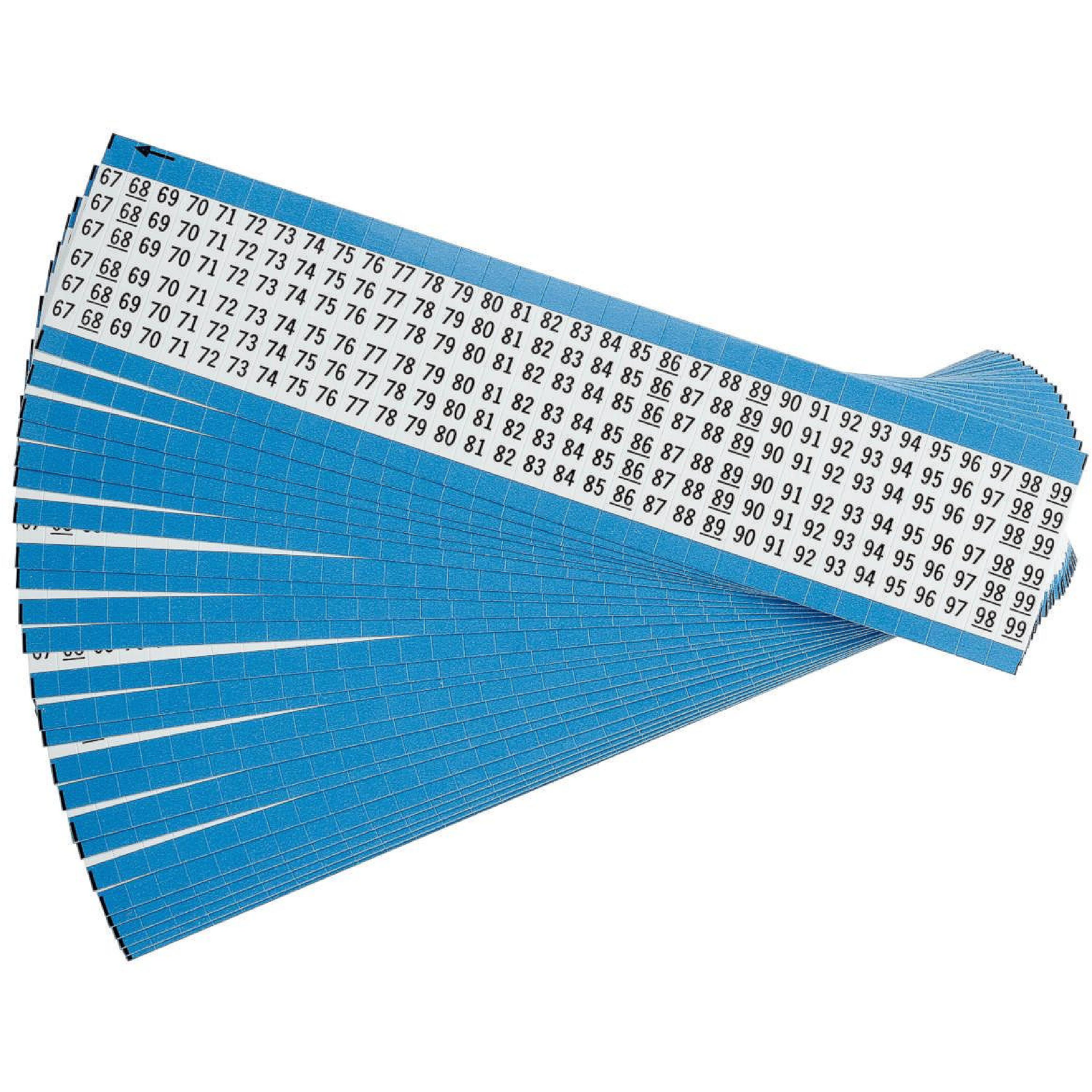 BRADY WM-67-99-PK wire markers on card, black on white - consecutive ...