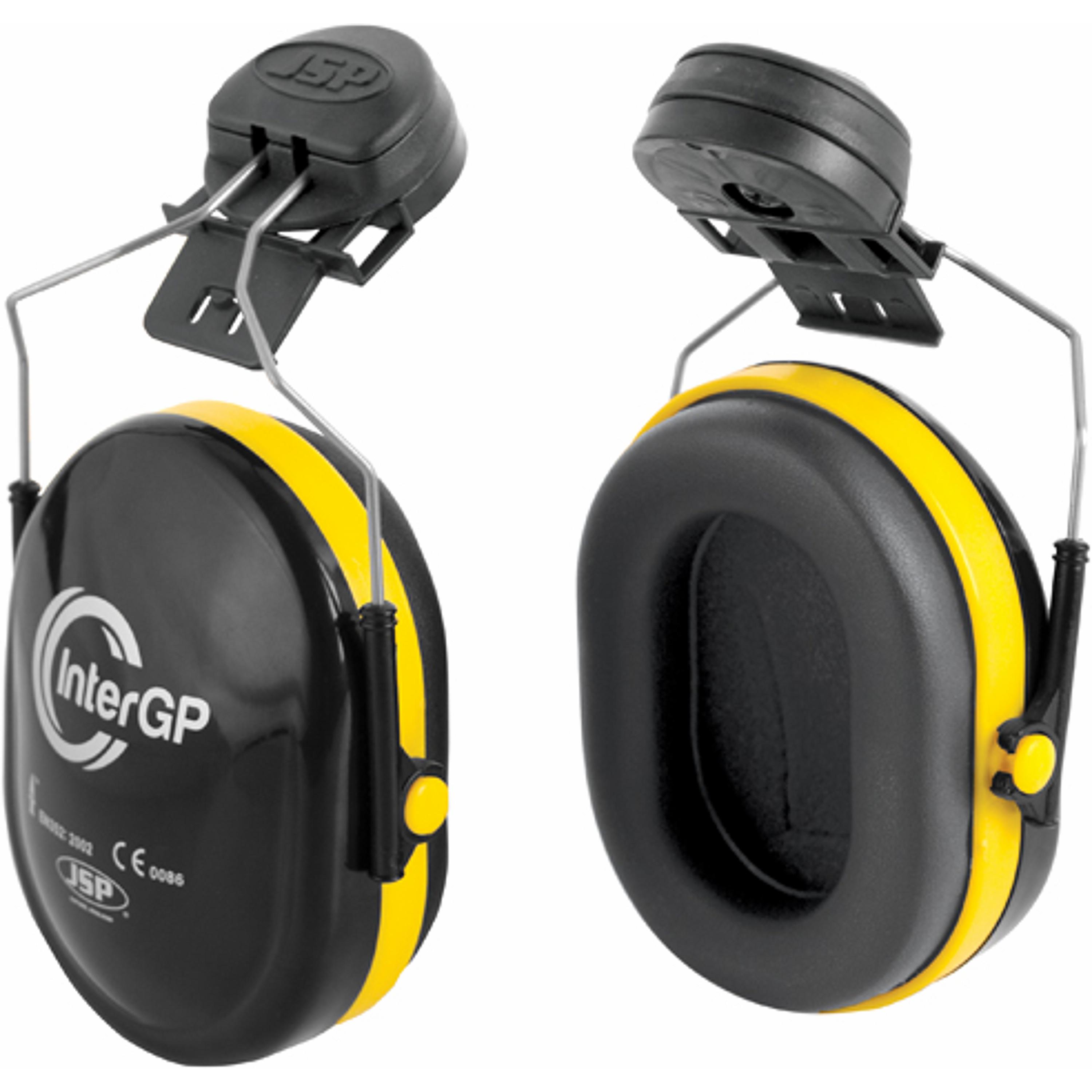 JSP InterGP helmet-mounted ear muff 25 dB SNR black and yellow - AEK010 ...