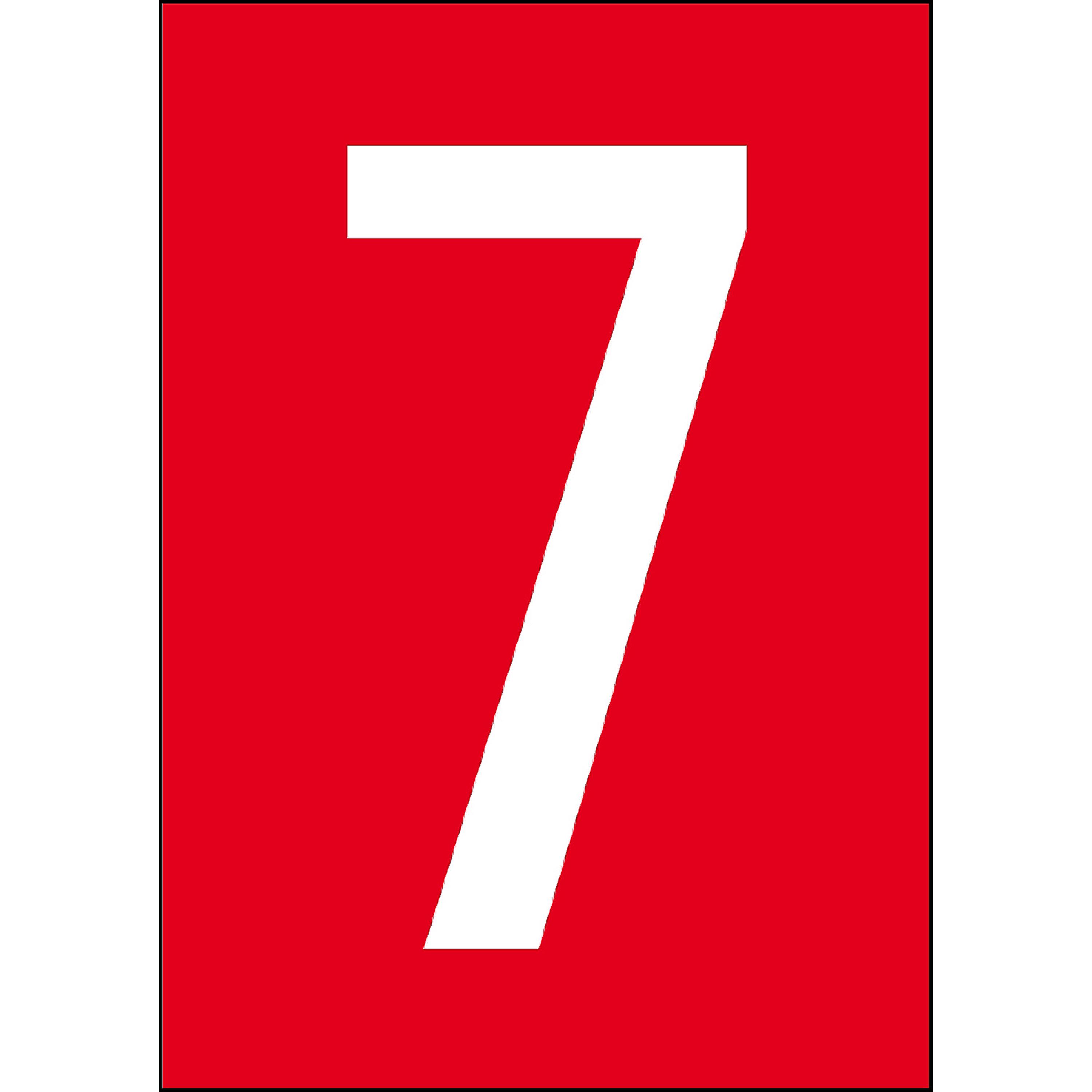 BRADY NL859A4RD-7 label with number 7 - DIN A4 format for permanent or ...