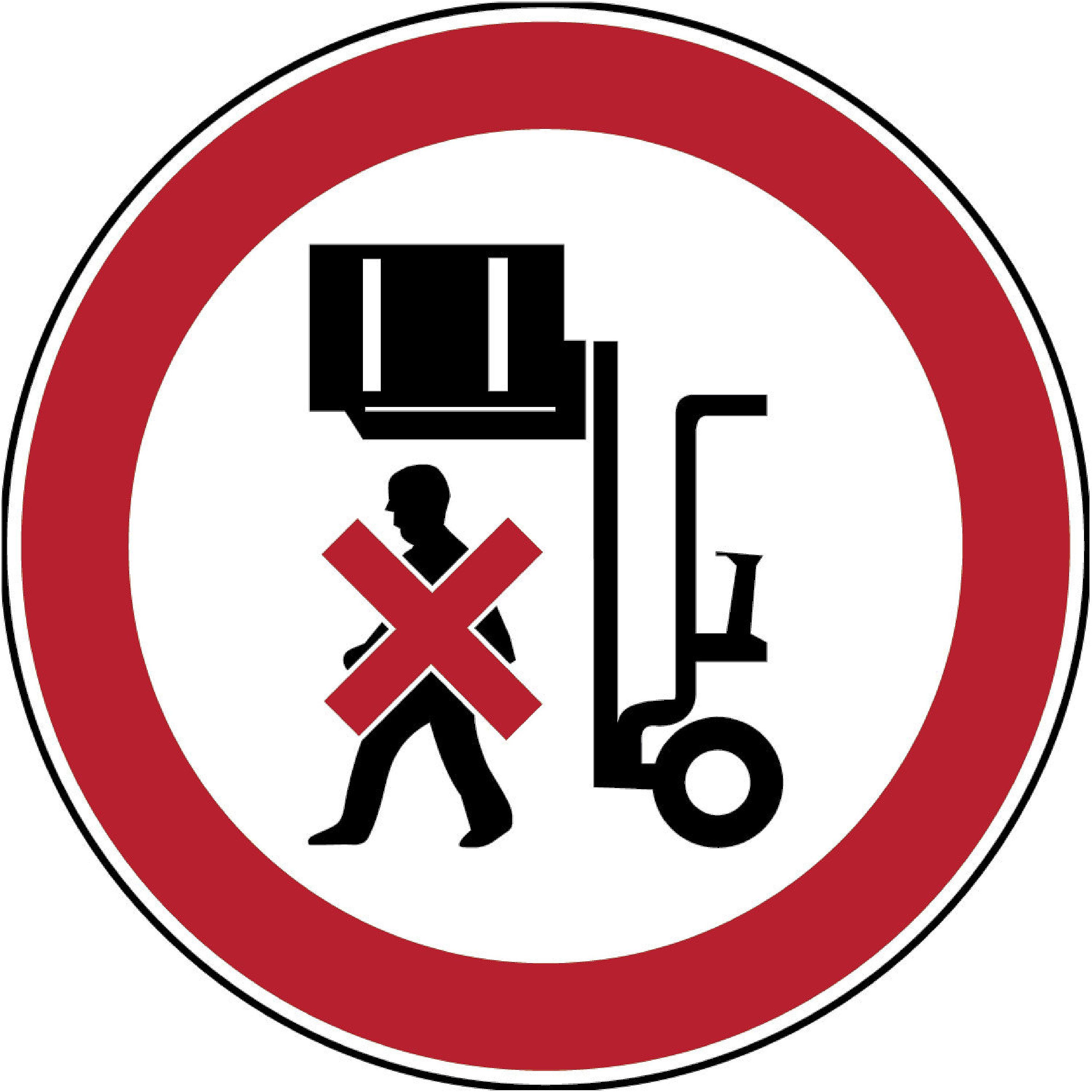 BRADY 250031 prohibition pictogram - do not stand under raised load ...