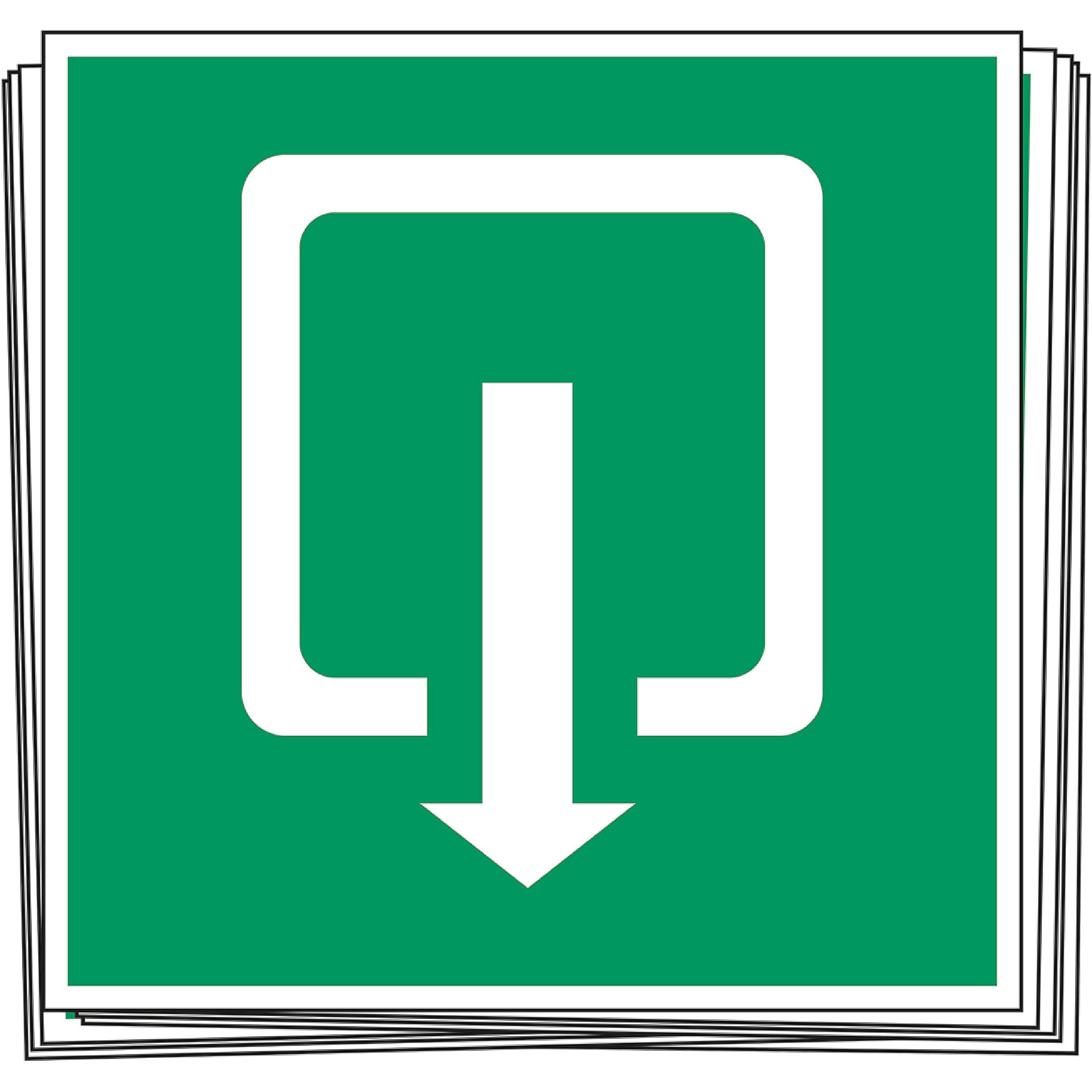 BRADY 224108 evacuation pictogram, 200 x 200 mm (25 pcs) | Klium