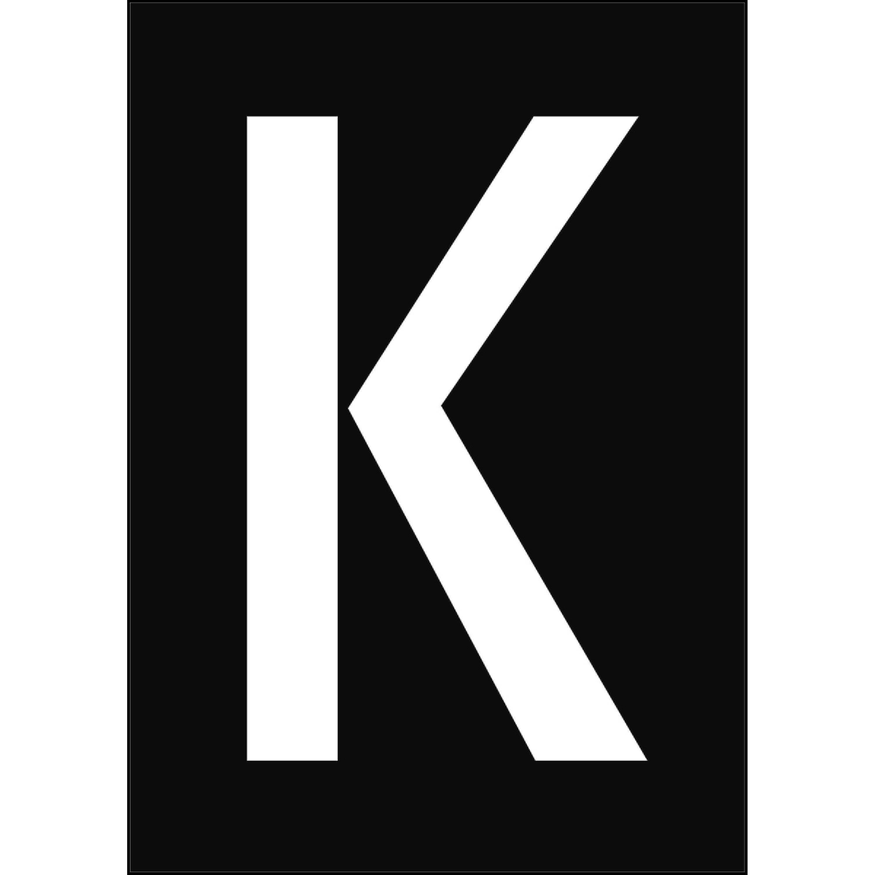 BRADY NL859A4BK-K label with letter K - DIN A4 format for permanent or ...