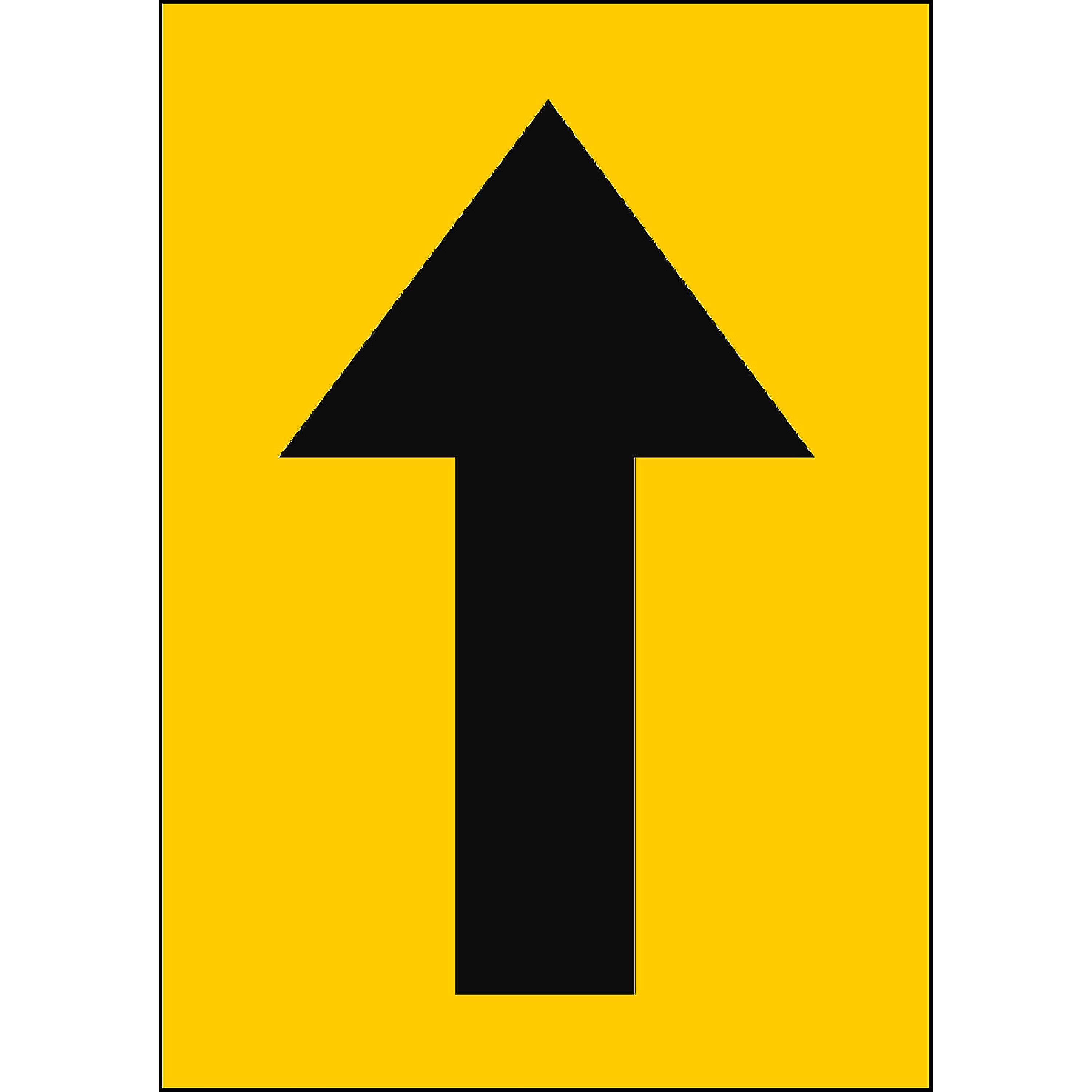 BRADY NL859A4YL-Arrow label with arrow, black on yellow, DIN A4 format ...