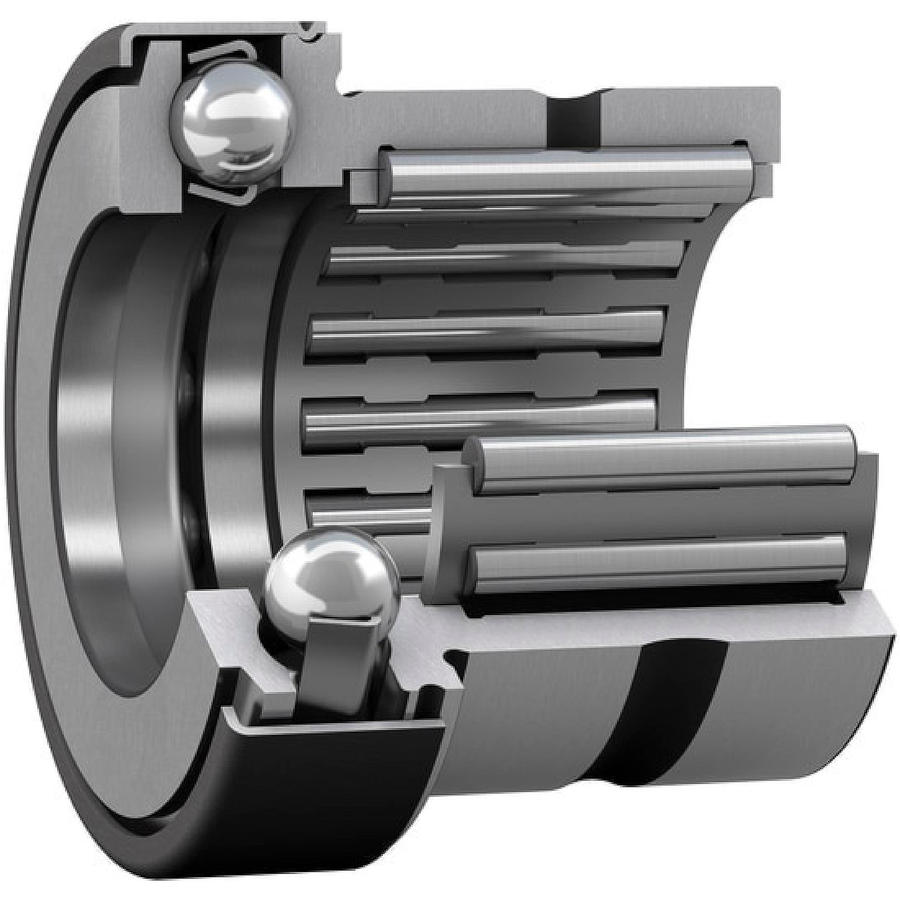 SKF NKX 10 ZTN combined needle roller/ball thrust bearing with cage, single-sided acting ...