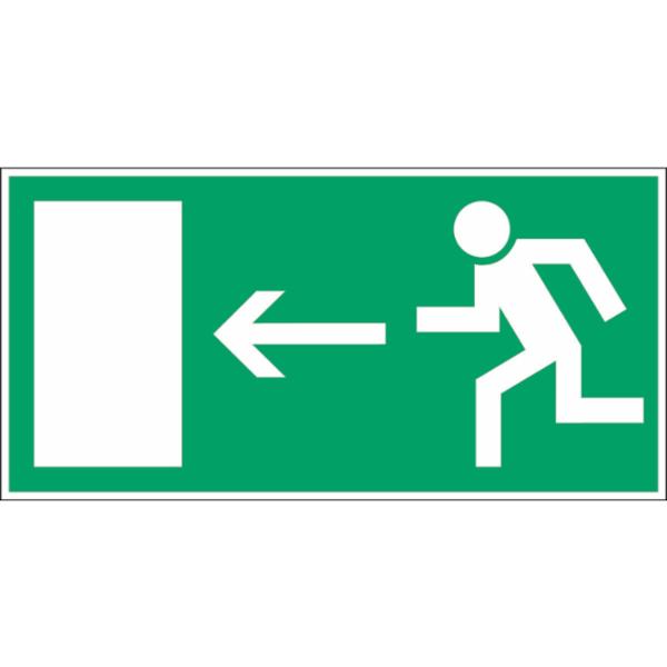 BRADY 250424 rescue pictogram - emergency exit left, 148 x 297 mm | Klium