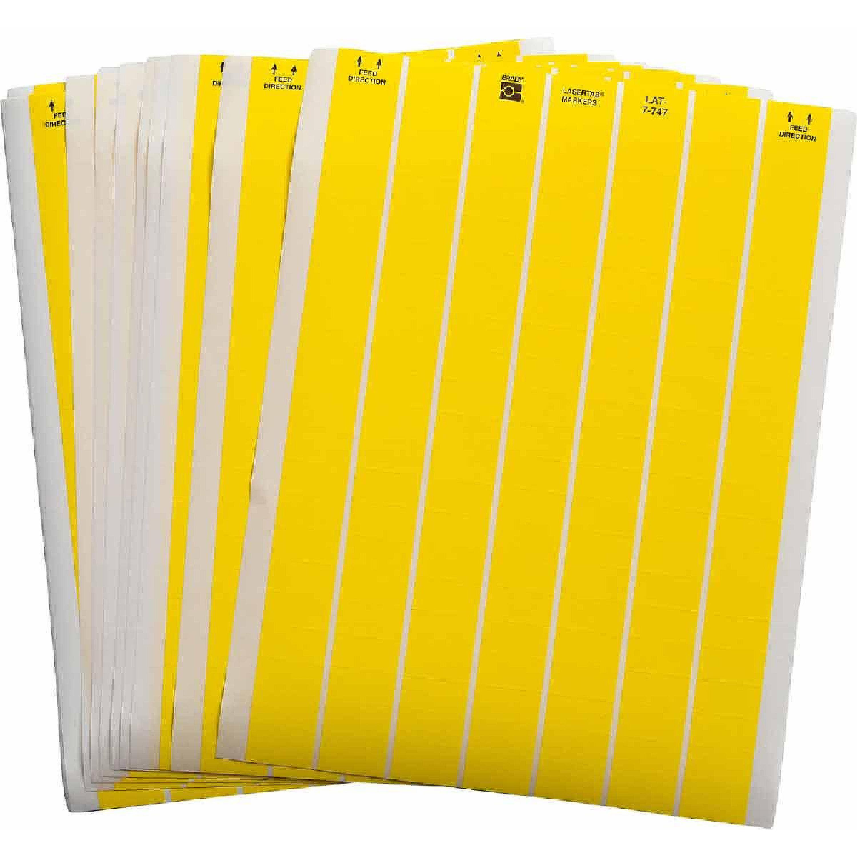 BRADY LAT-7-747-10-YL LaserTab printable labels for laser printers ...