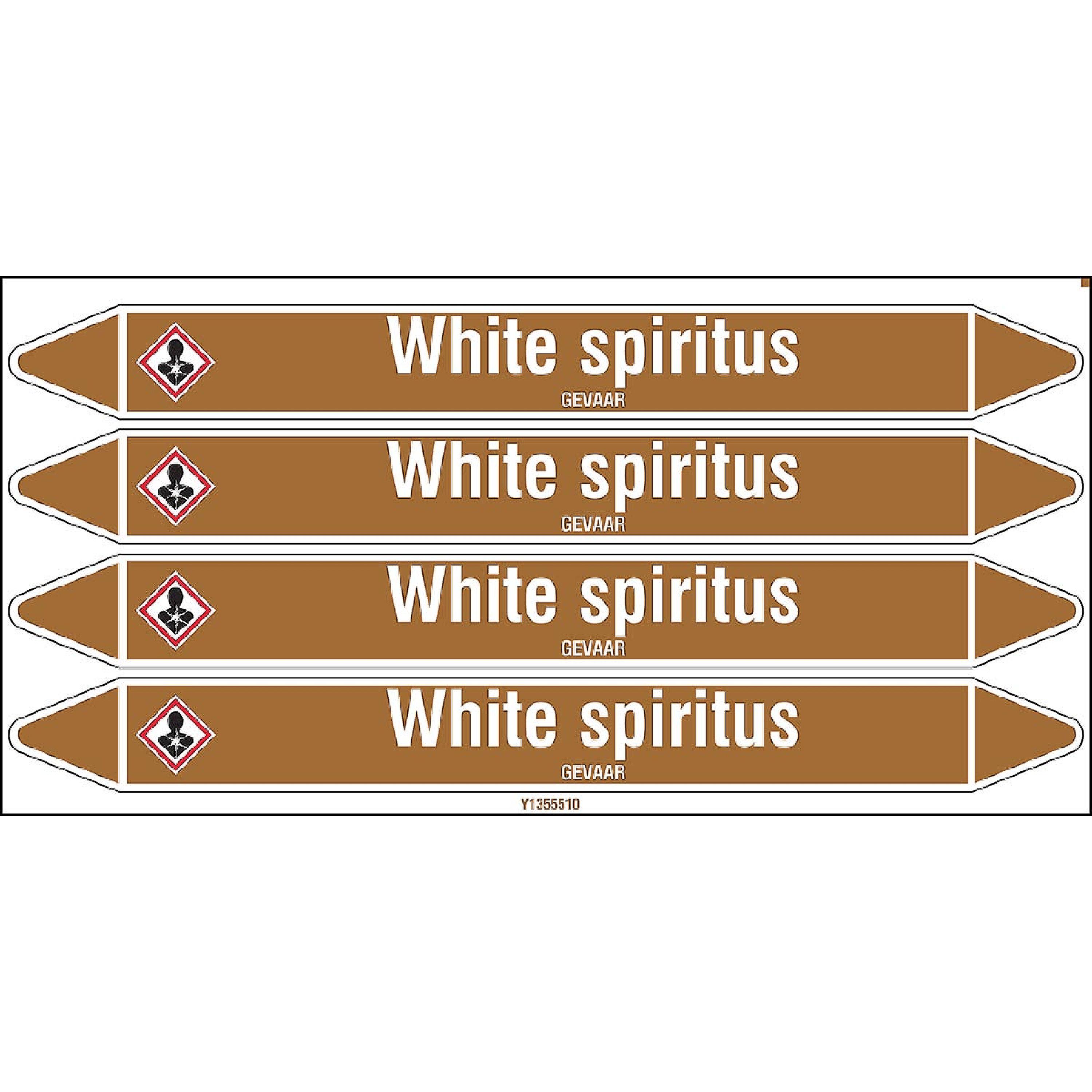 BRADY N005480 pipe marker for white spirit, with perforated arrows ...