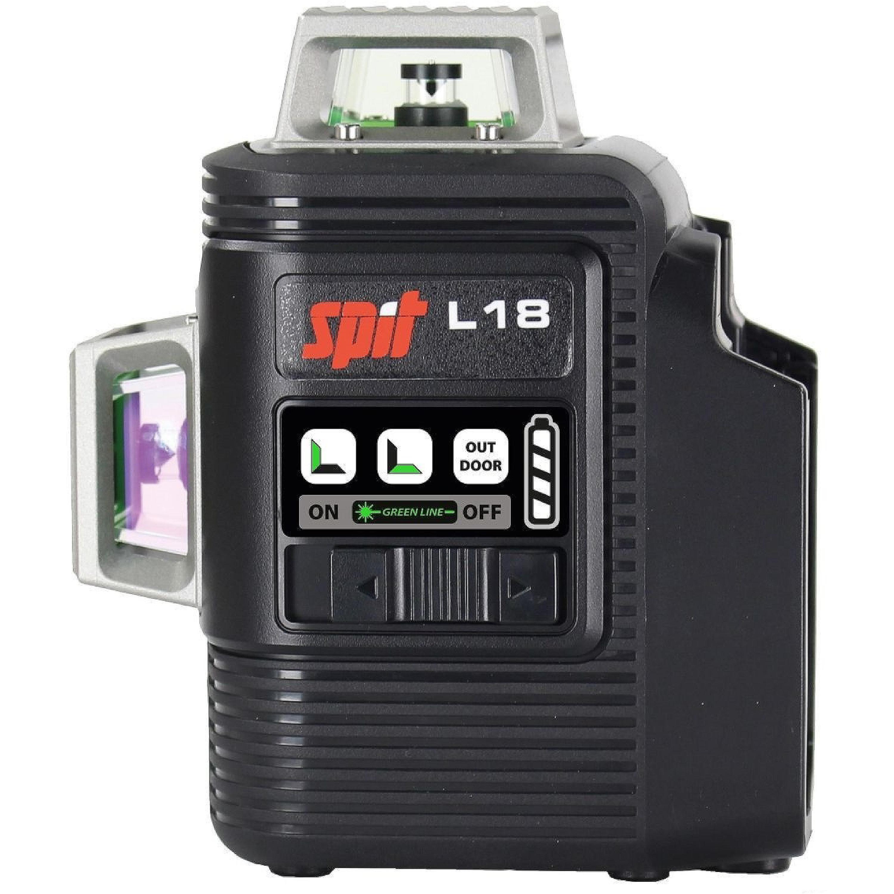 SPIT L18 18V cordless cross line laser green 360° (2.0Ah battery ...