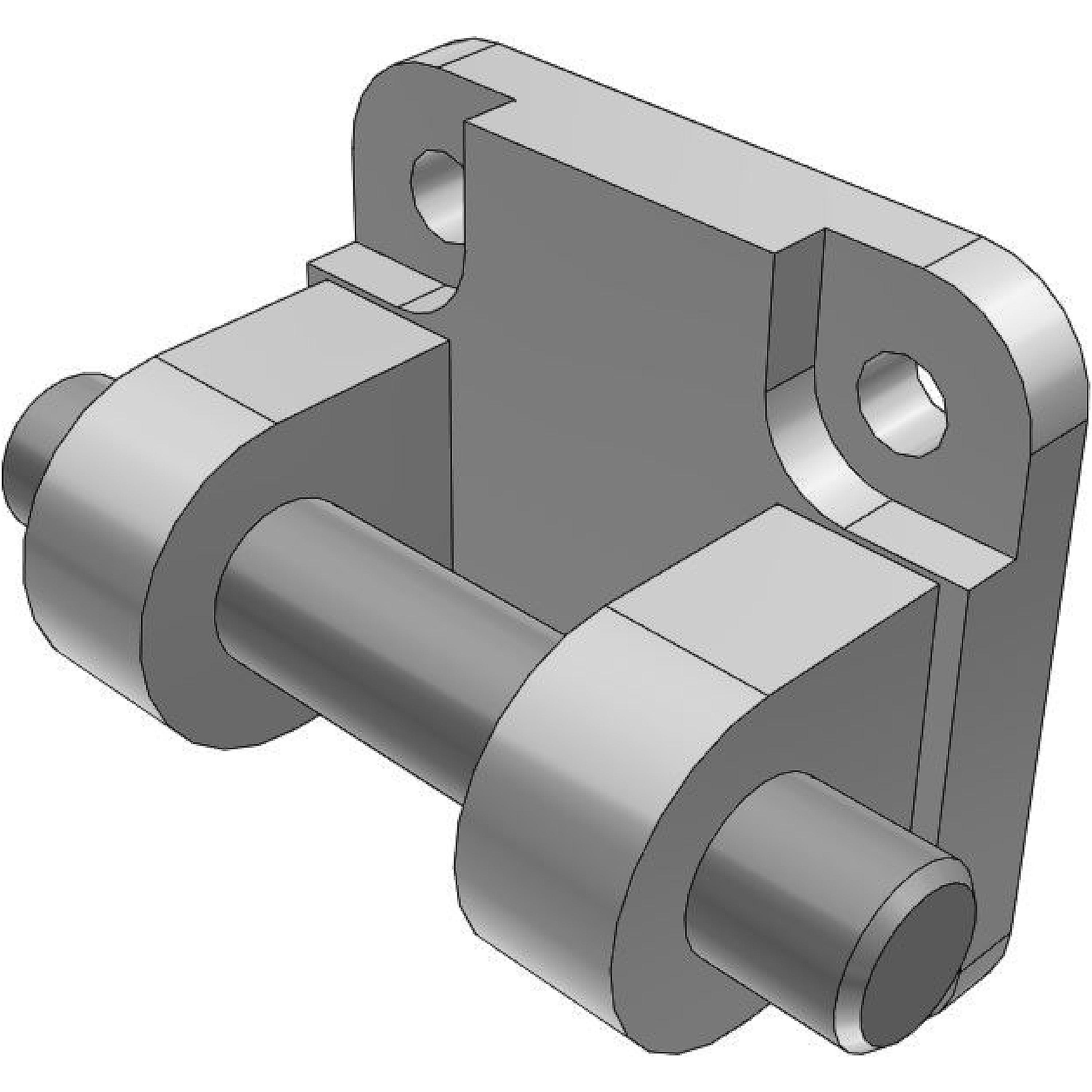 SMC D5032 rear hinge double steel F/C95 - 32 mm | Klium