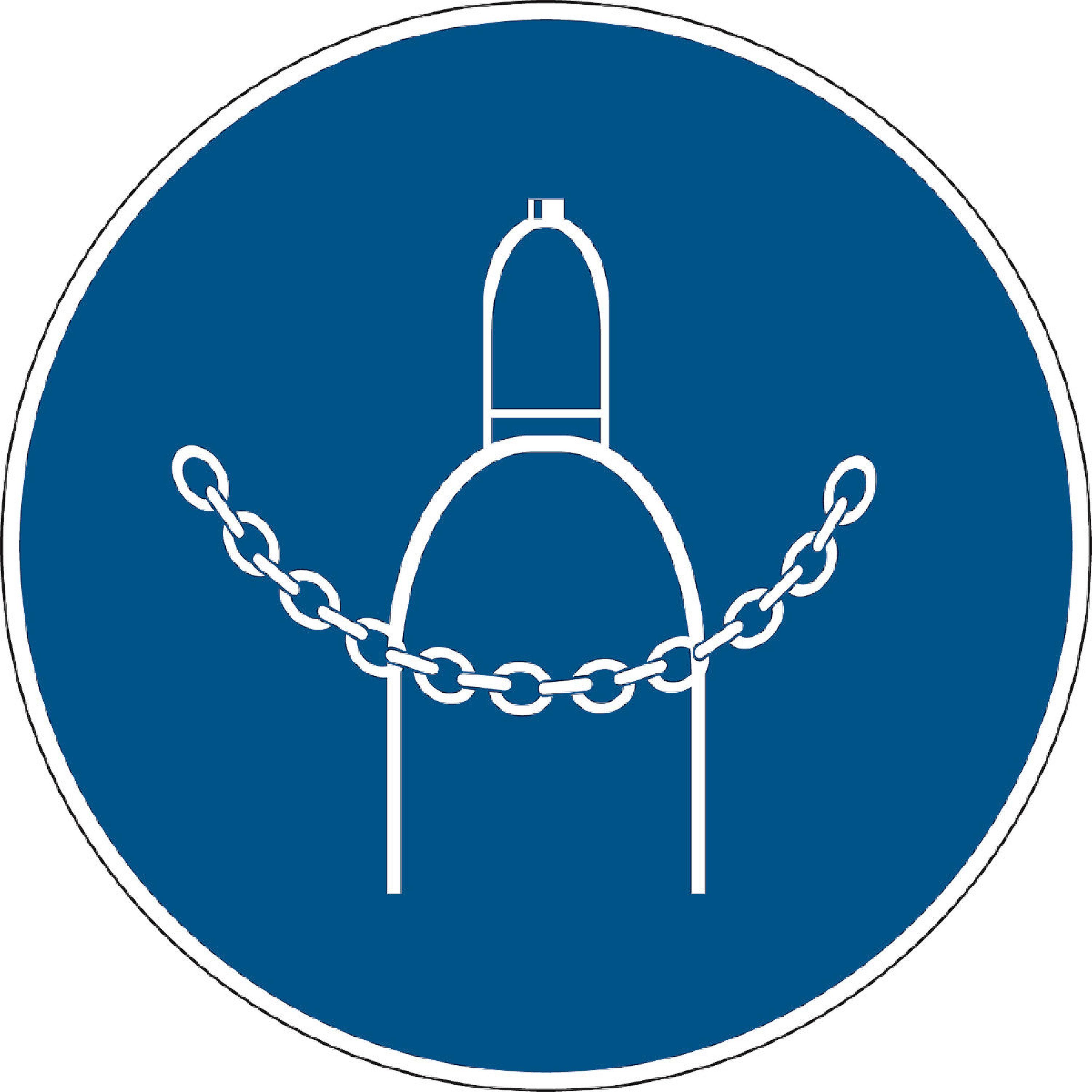 BRADY 254417 warning pictogram - compulsory gas cylinder with chain ...