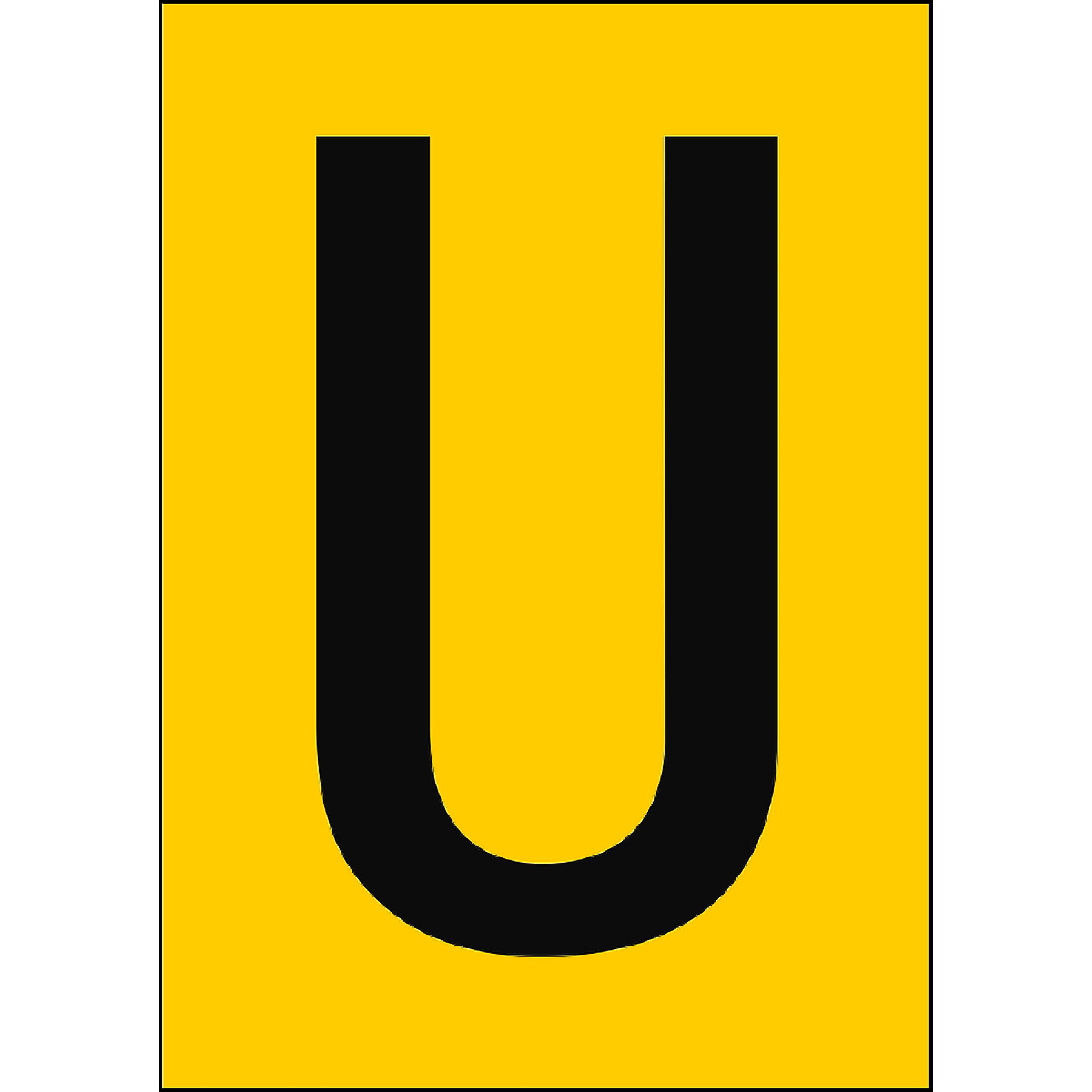 BRADY NL7541A4YL-U label with letter U - DIN A4 format for permanent or ...