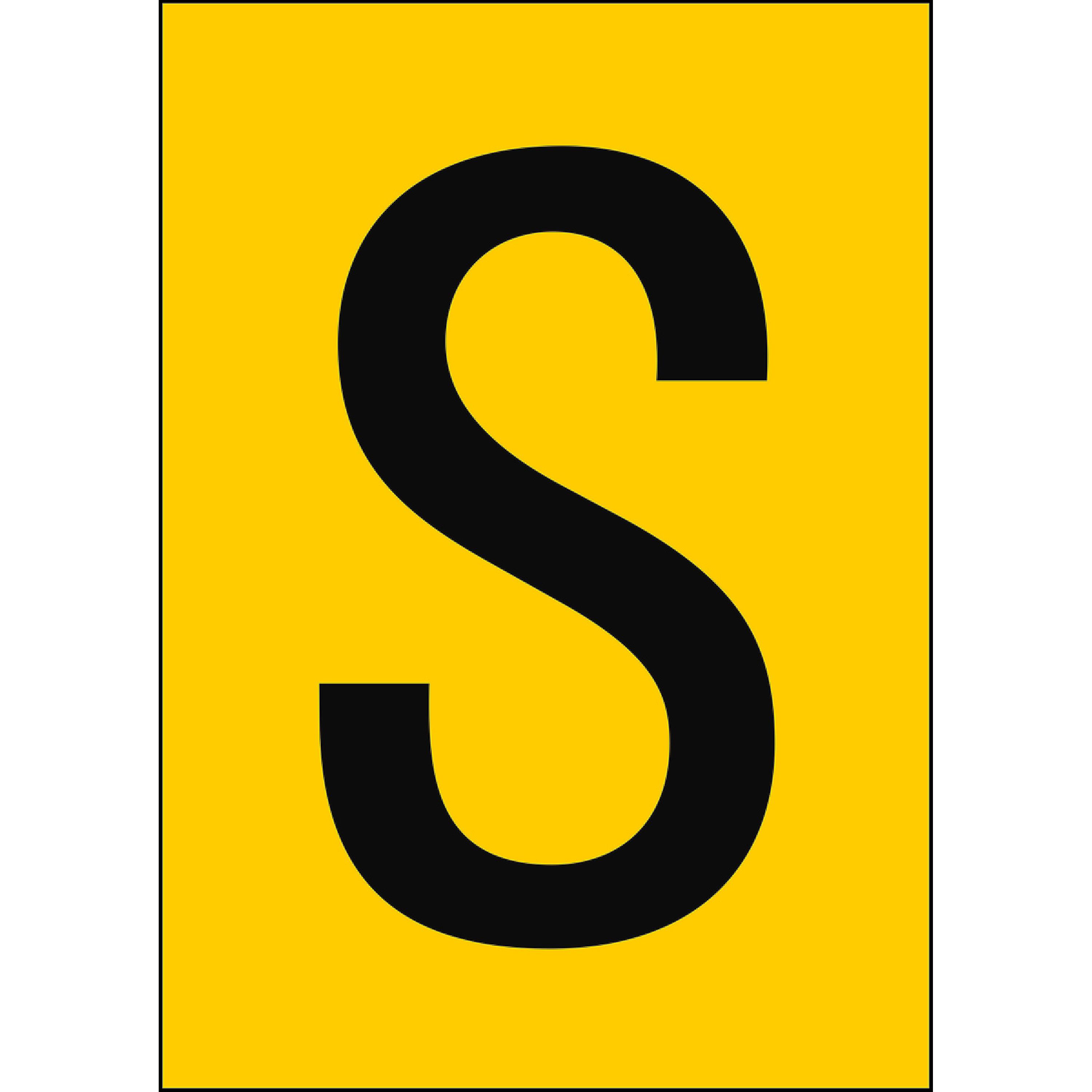 BRADY NL859A4YL-S label with letter S - DIN A4 format for permanent or ...