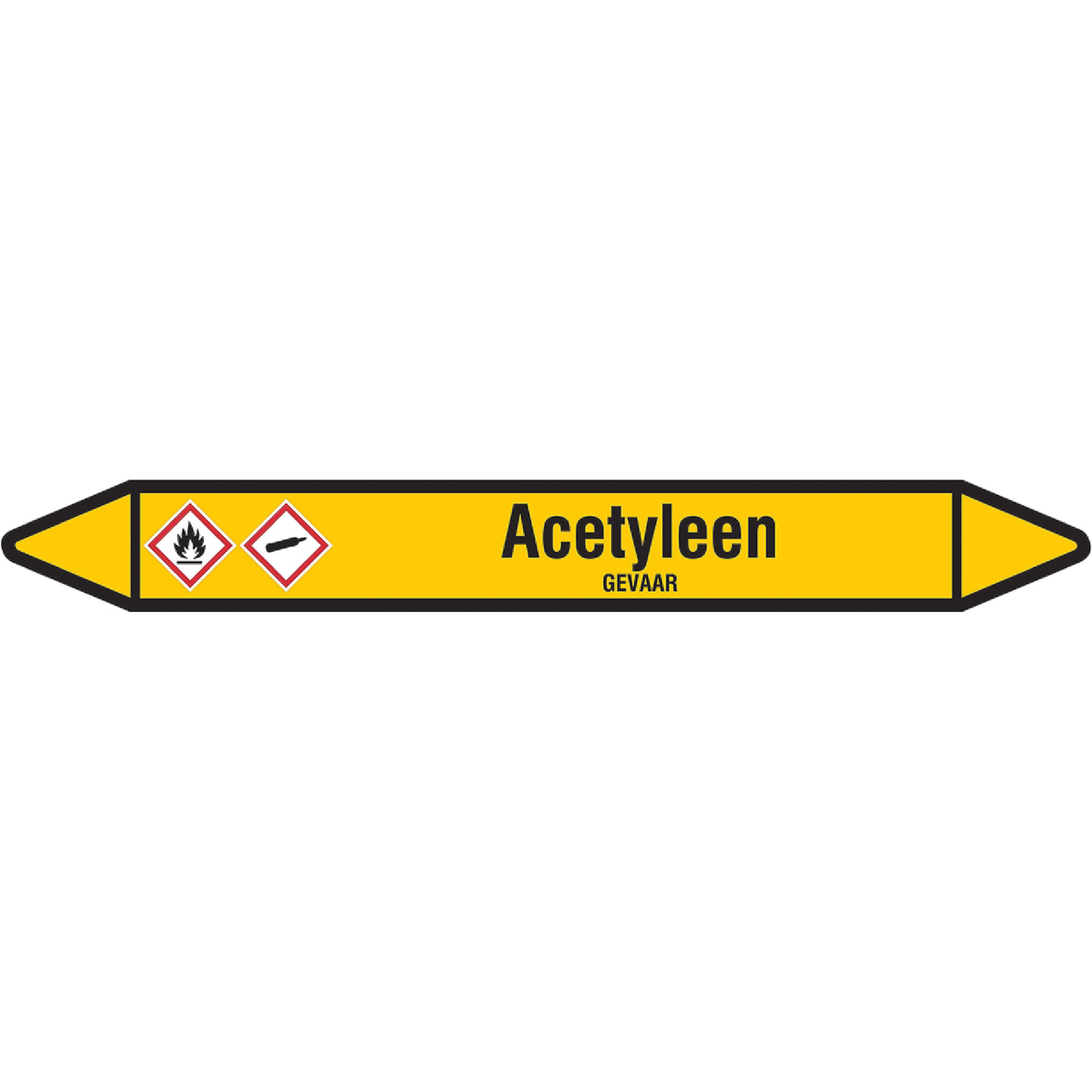 BRADY N004067 pipe marker for acetylene, with perforated arrows, with ...