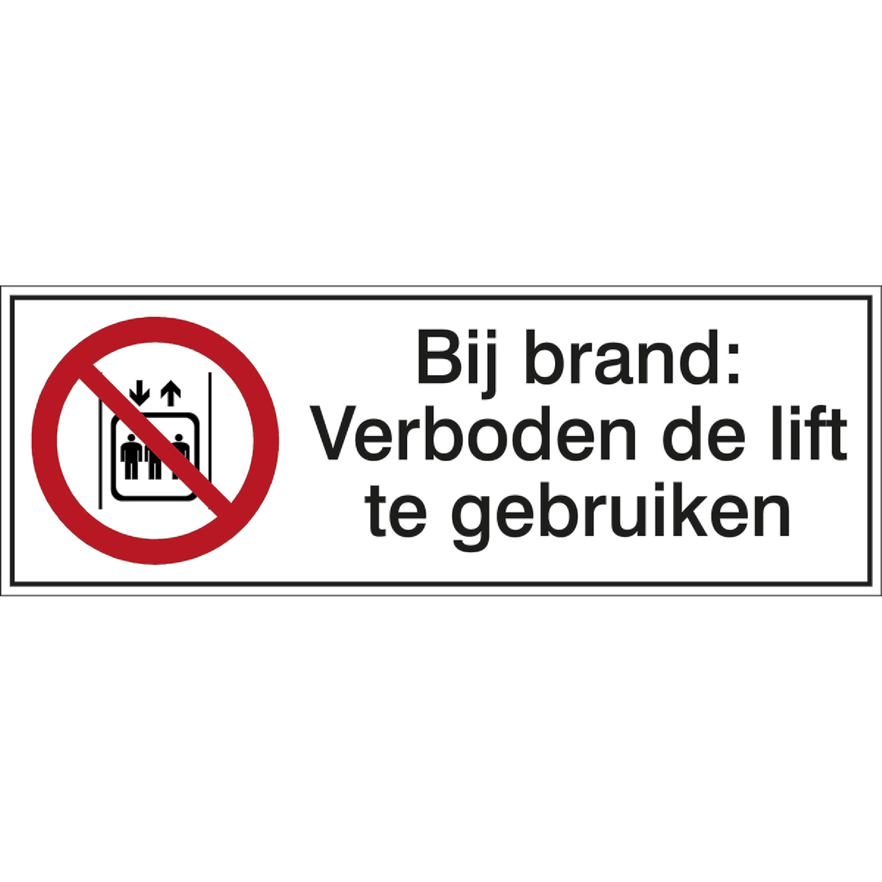 BRADY 227882 safety pictogram - use of lift prohibited in case of fire ...