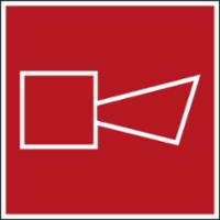 BRADY 251385 fire fighting pictogram - fire horn, 100 x 100 mm | Klium