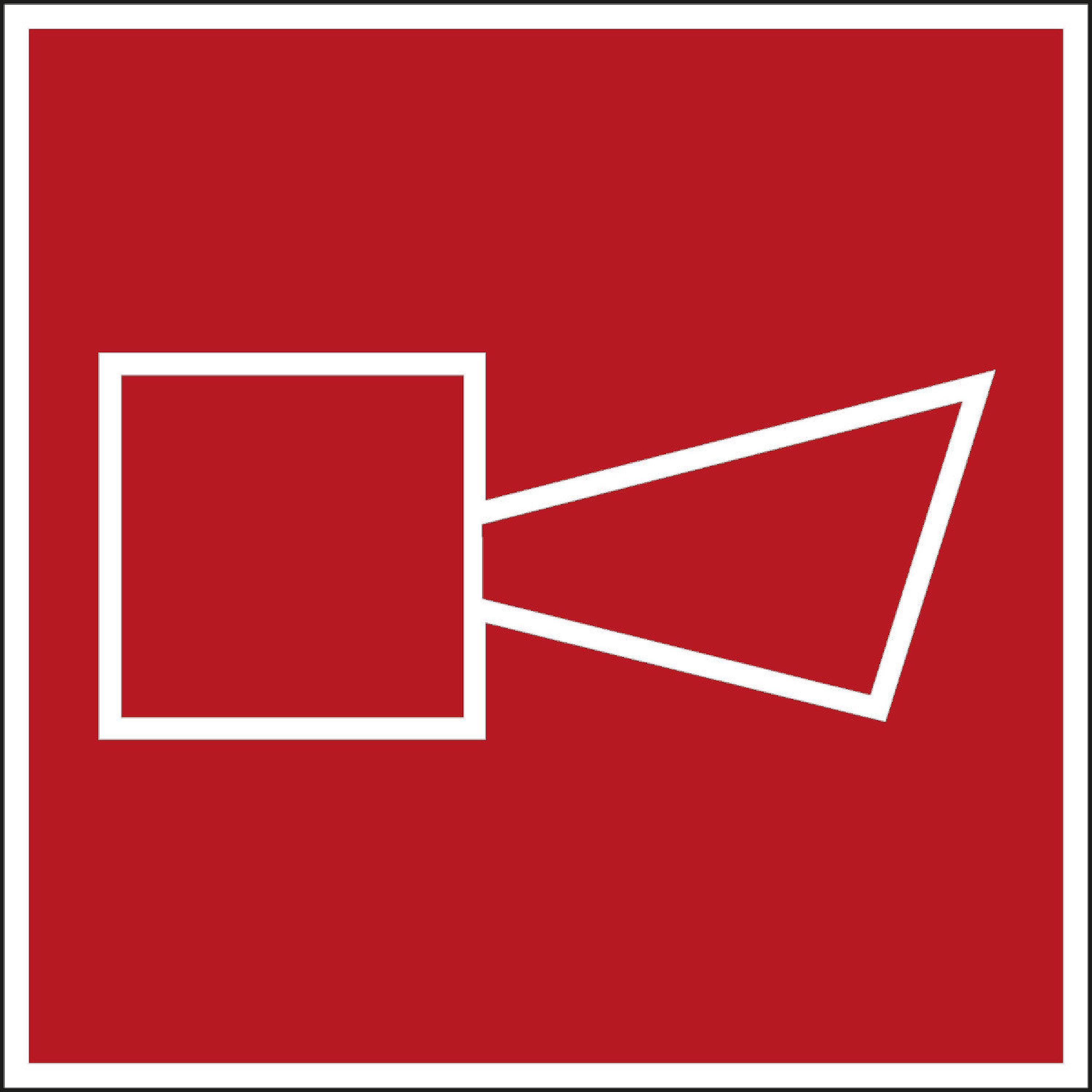 BRADY 251385 fire fighting pictogram - fire horn, 100 x 100 mm | Klium