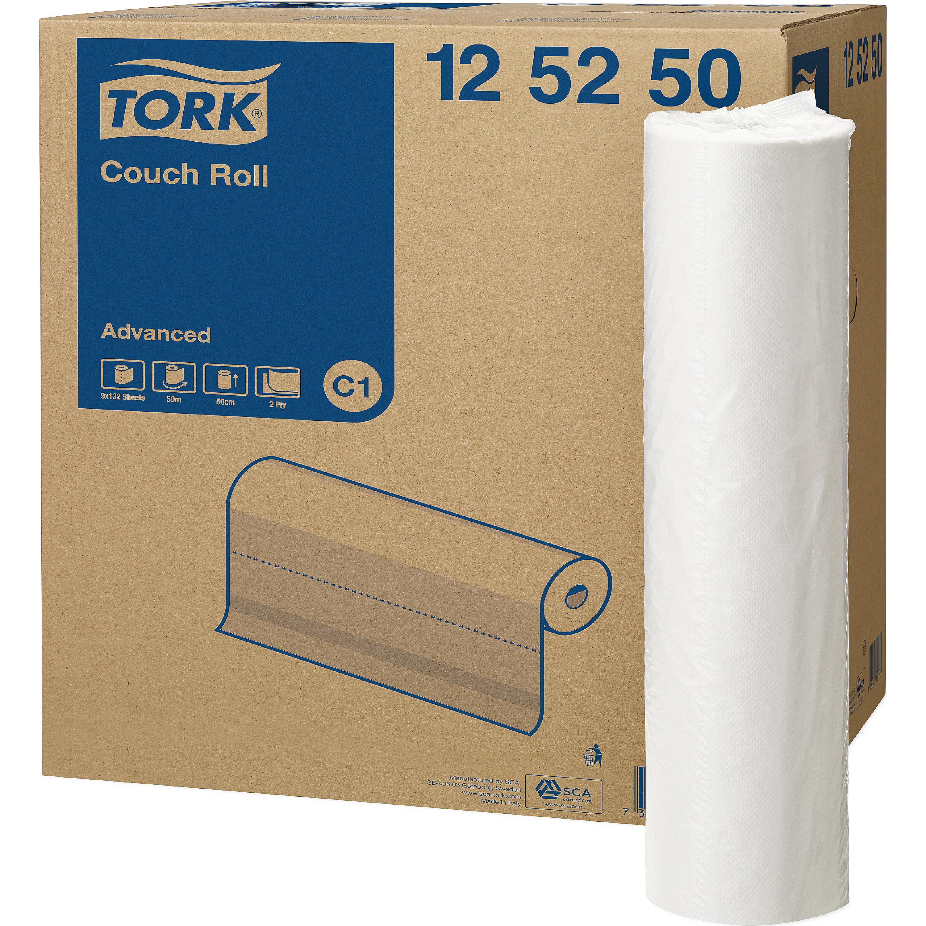 TORK 125250 examination table roll advanced 2-ply white 50 cm x 50 m C1 ...