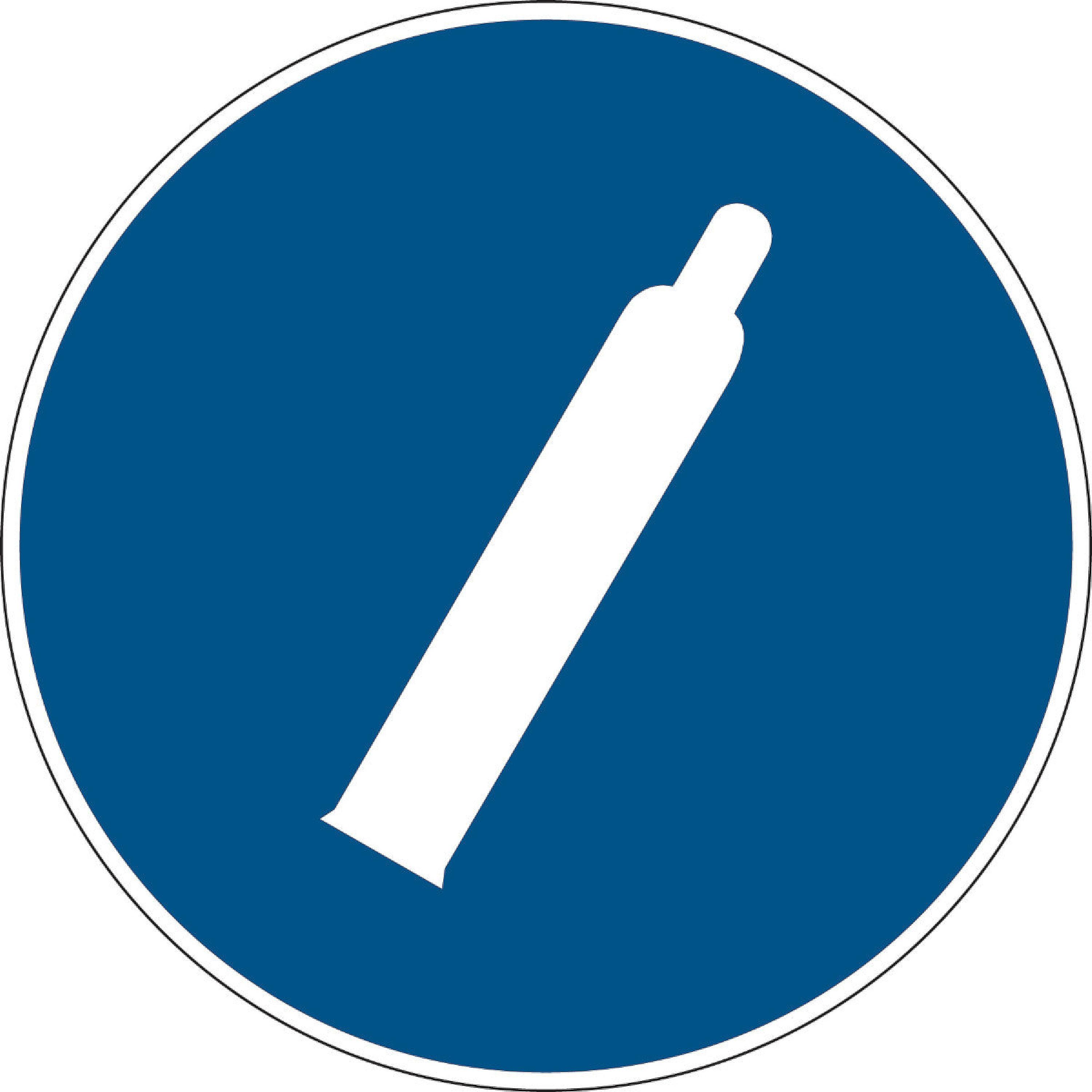 BRADY 250152 warning pictogram - gas cylinder under pressure, 200 mm ...