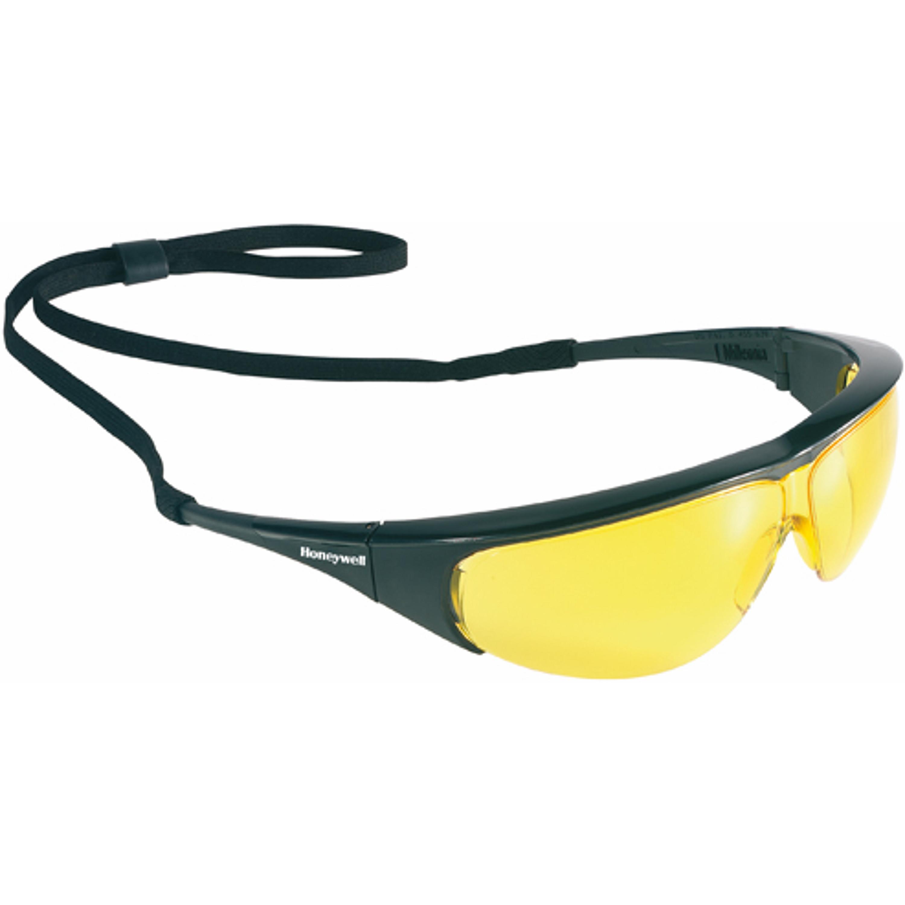 HONEYWELL MILLENNIA CLASSIC safety goggles with black frame and clear ...