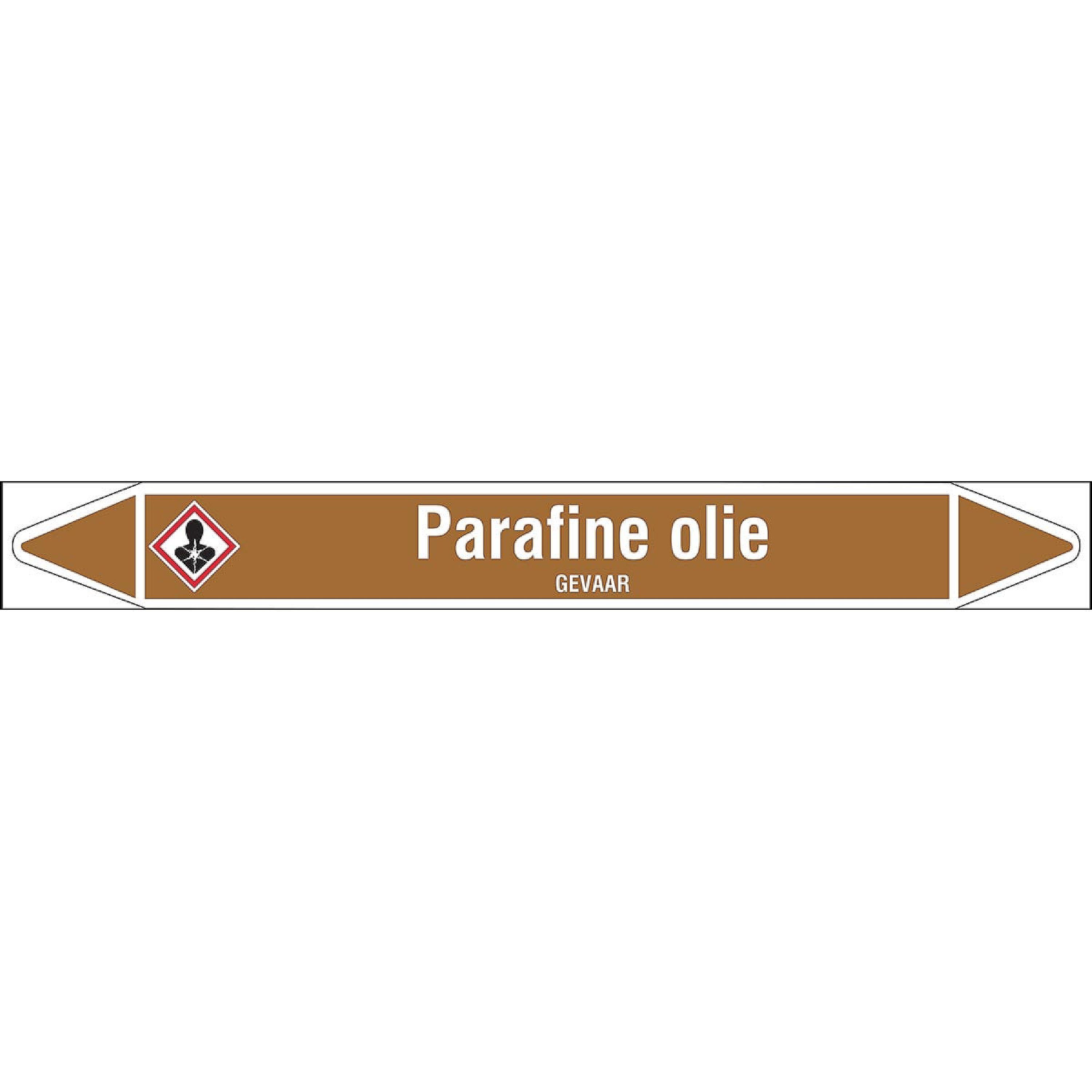 BRADY N005333 pipe marker for paraffin oil, with perforated arrows ...