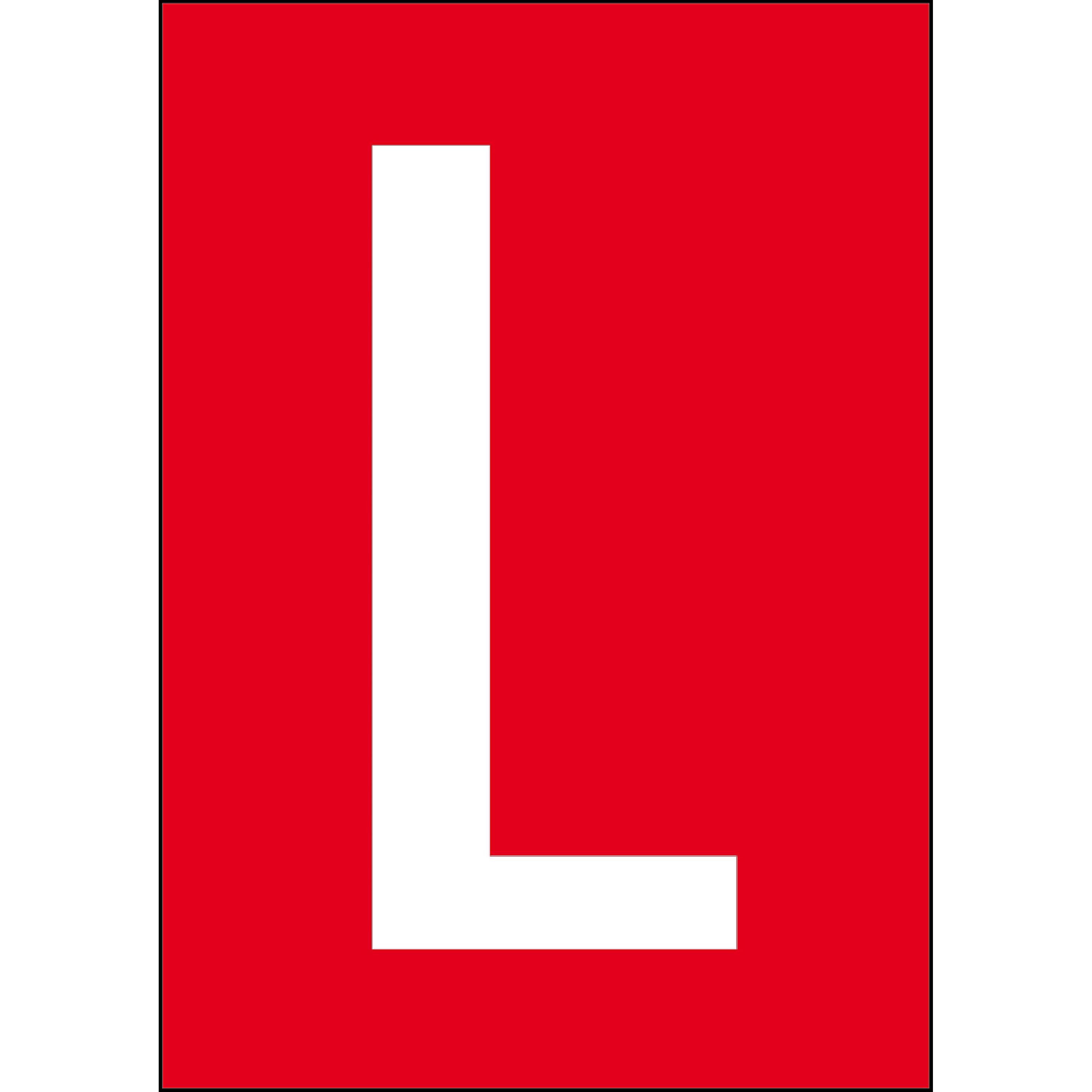 BRADY NL859A4RD-L label with letter L - DIN A4 format for permanent or ...