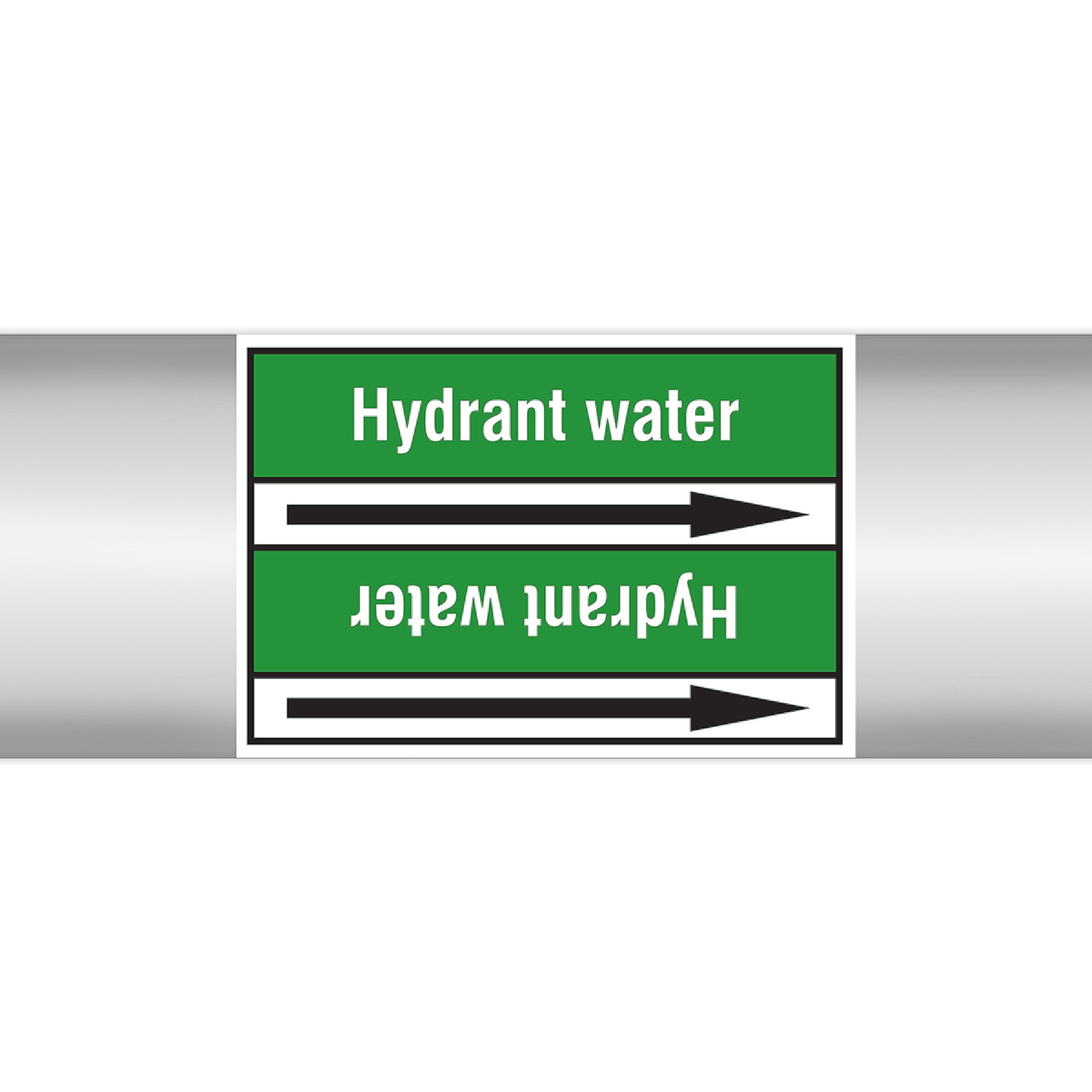 BRADY 268456 pipe marker for hydrant water on roll, without pictogram ...