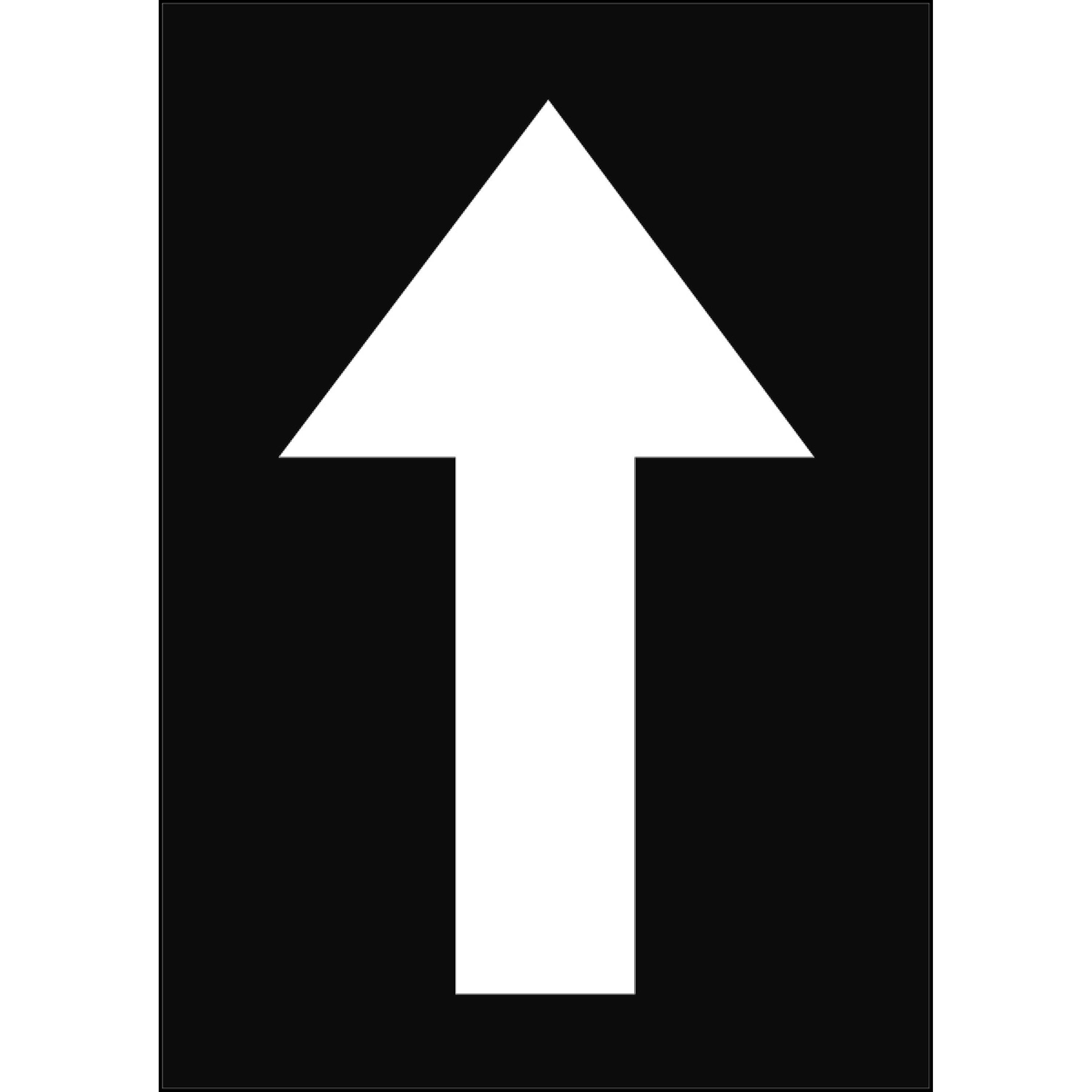 BRADY NL859A4BK-Arrow label with arrow, white on black, DIN A4 format ...