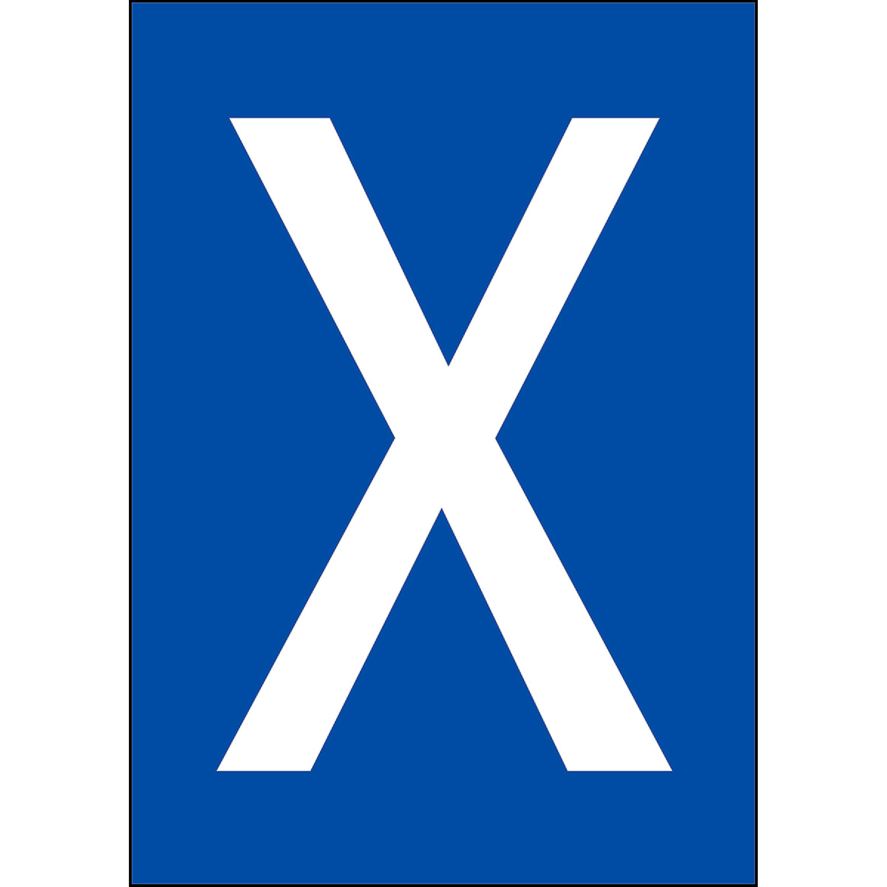 BRADY NL859A4BL-X label with letter X - DIN A4 format for permanent or ...