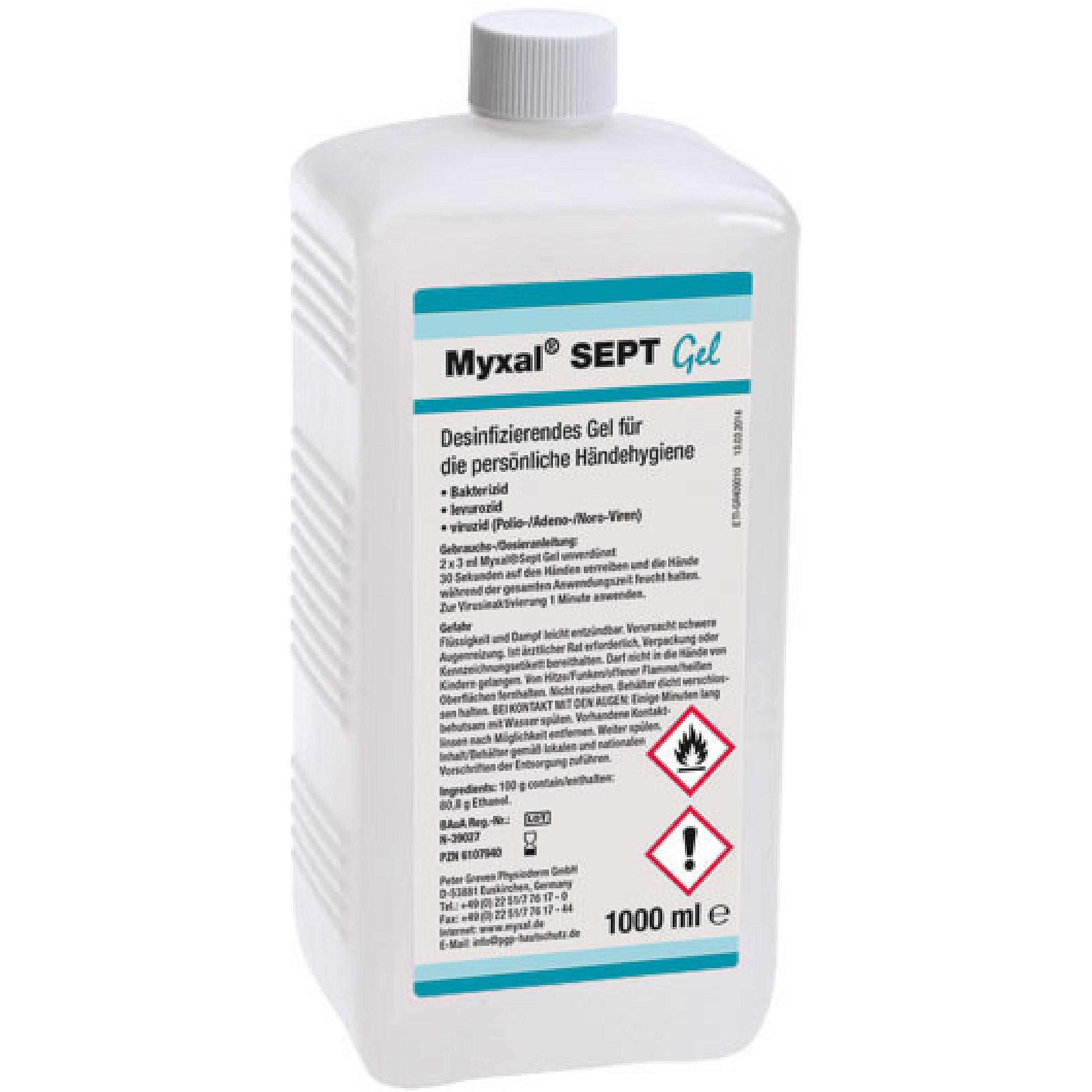 MYXAL SEPT Gel disinfectant gel (1000 ml - hard bottle) - 13743003 | Klium