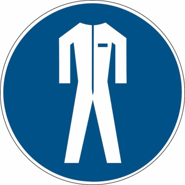 BRADY 250119 warning pictogram - safety suit mandatory | Klium