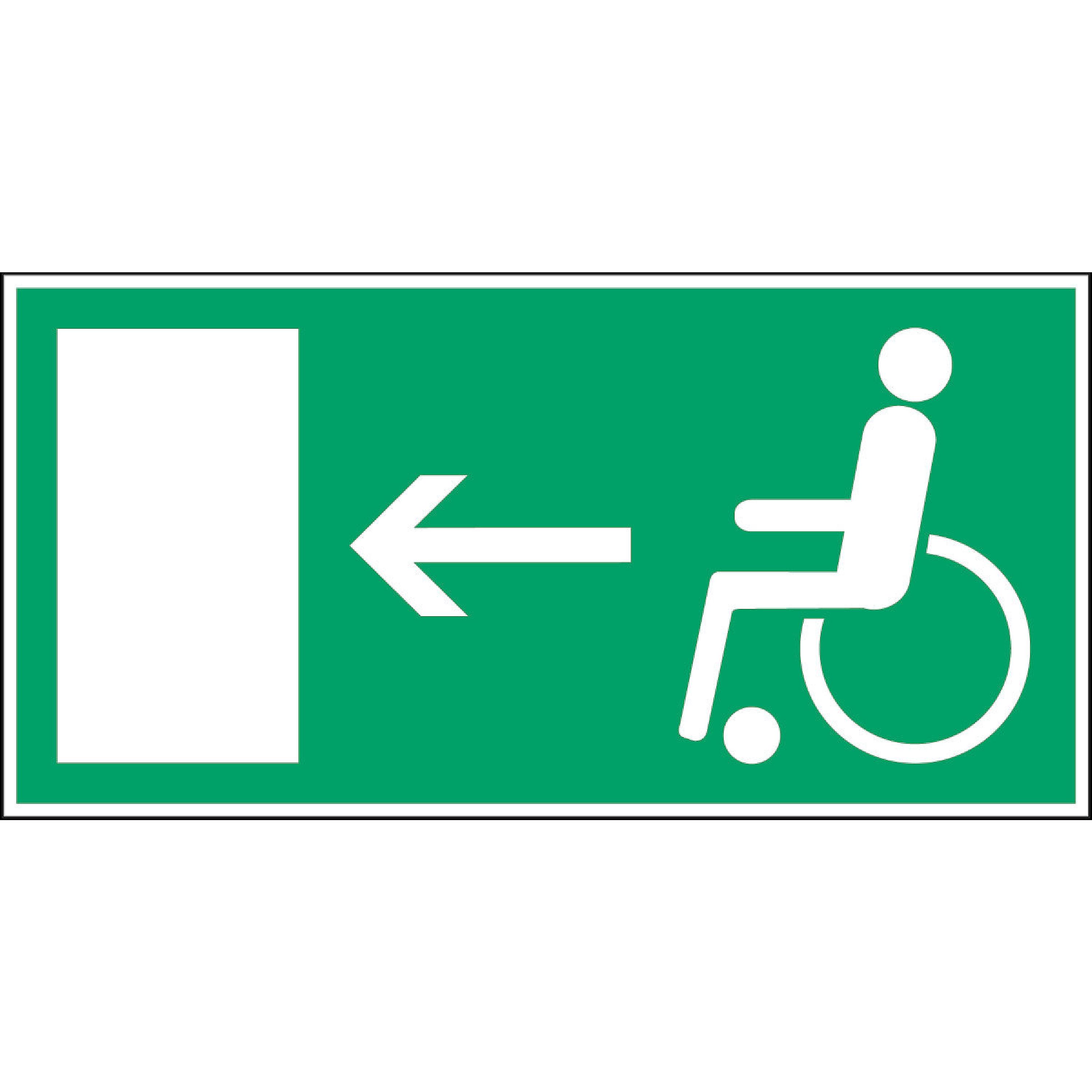 BRADY 252429 rescue pictogram - escape route for disabled people - left ...