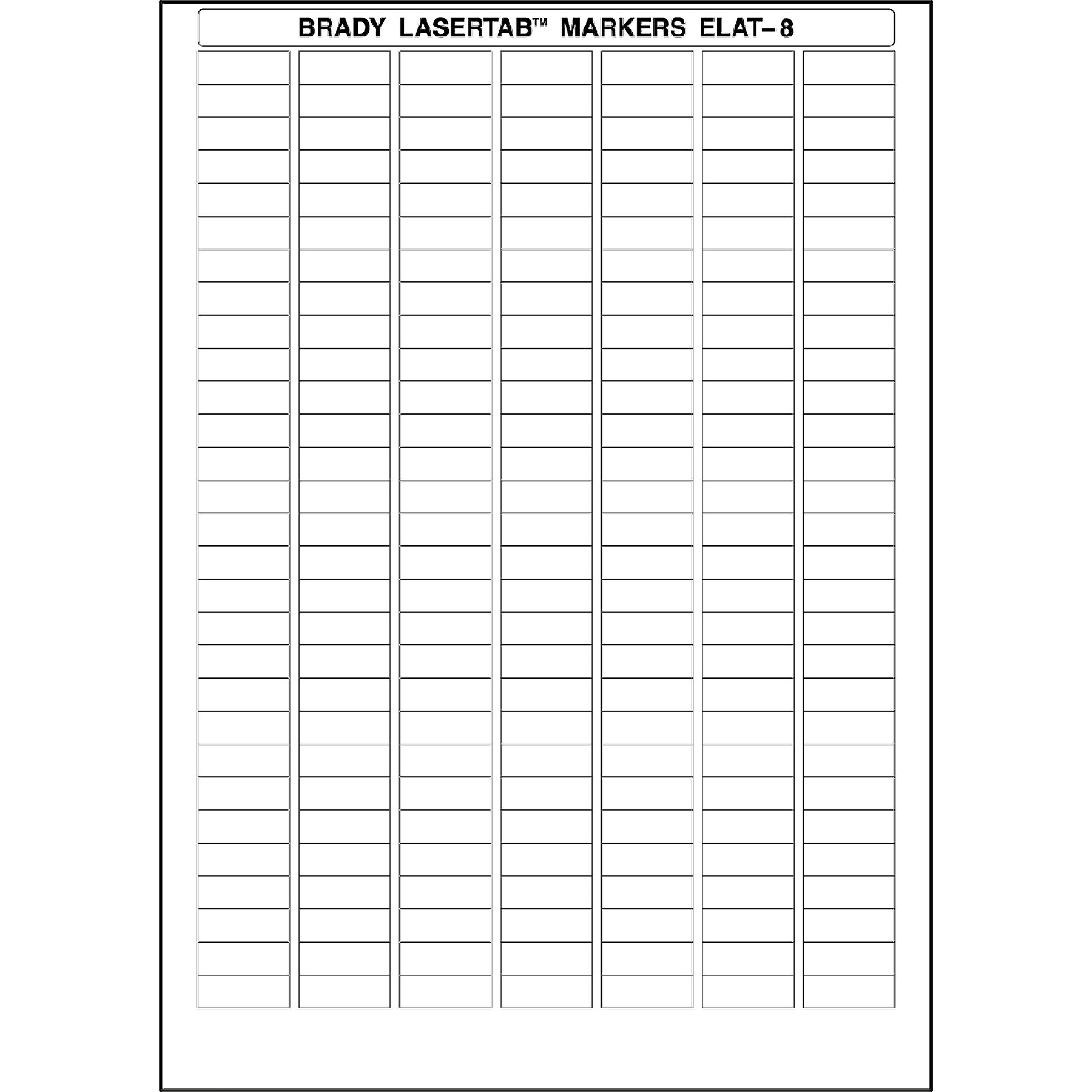 BRADY ELAT-8-747W LaserTab printable labels for laser printers (10150 pcs./pack) - 029841 | Klium