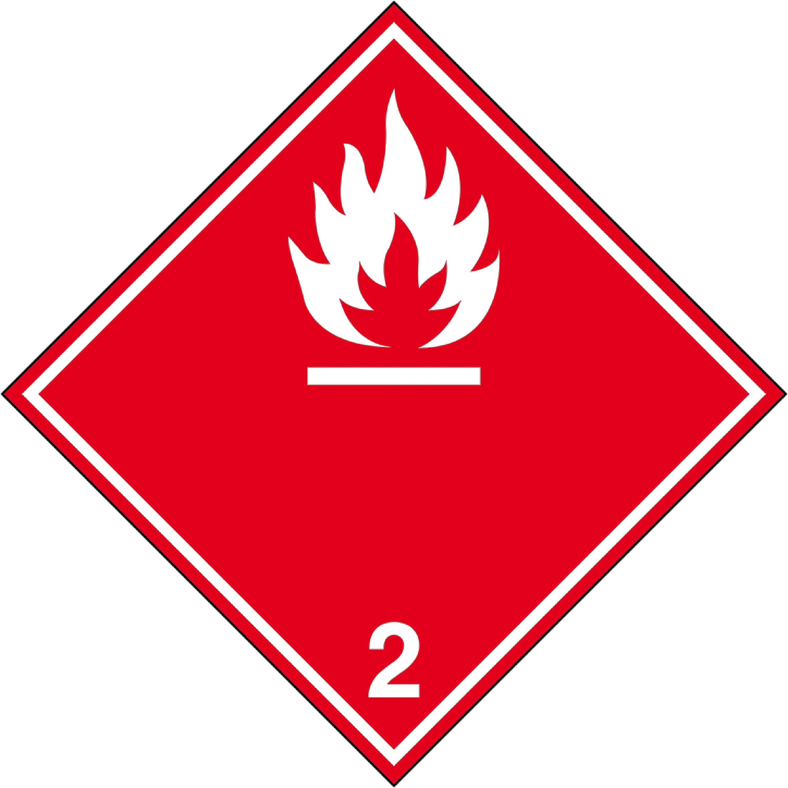 BRADY 227593 transport pictogram - highly flammable gas, 100 x 100 mm ...