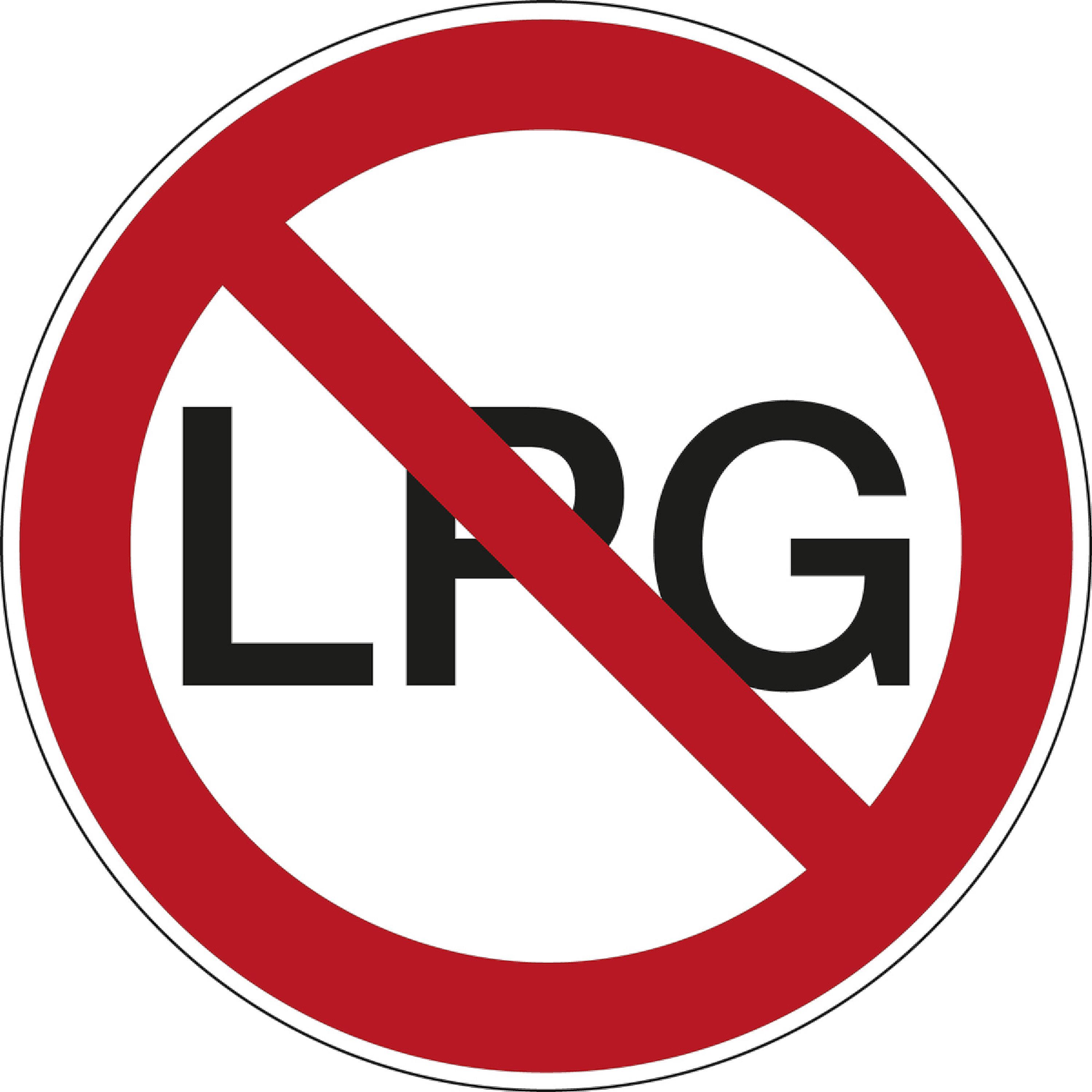 BRADY 803576 prohibition pictogram - lPG, 200 mm | Klium