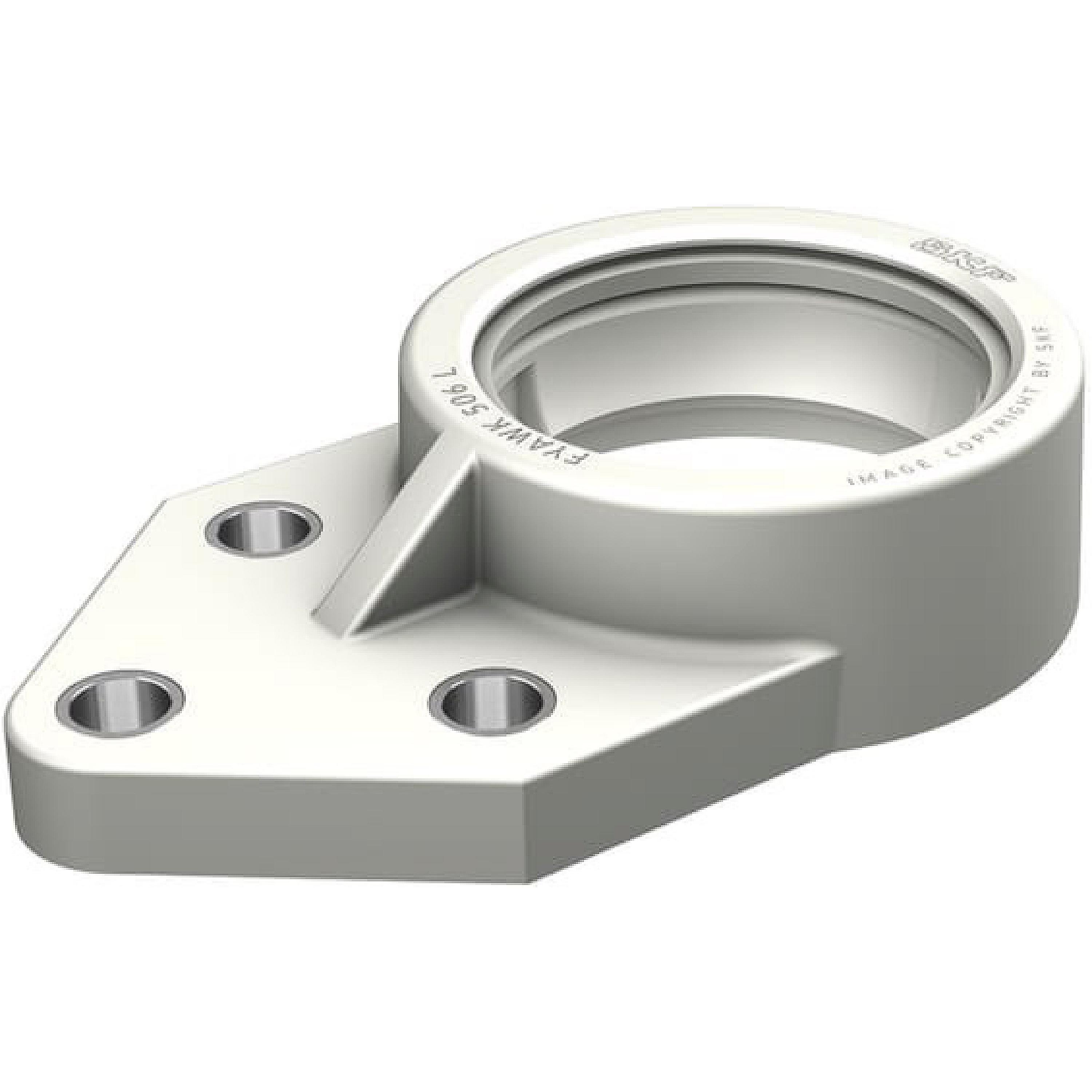 SKF FYAWK 506 L three-hole single flange bearing housing for insert bearings, composite 62 x 32 ...