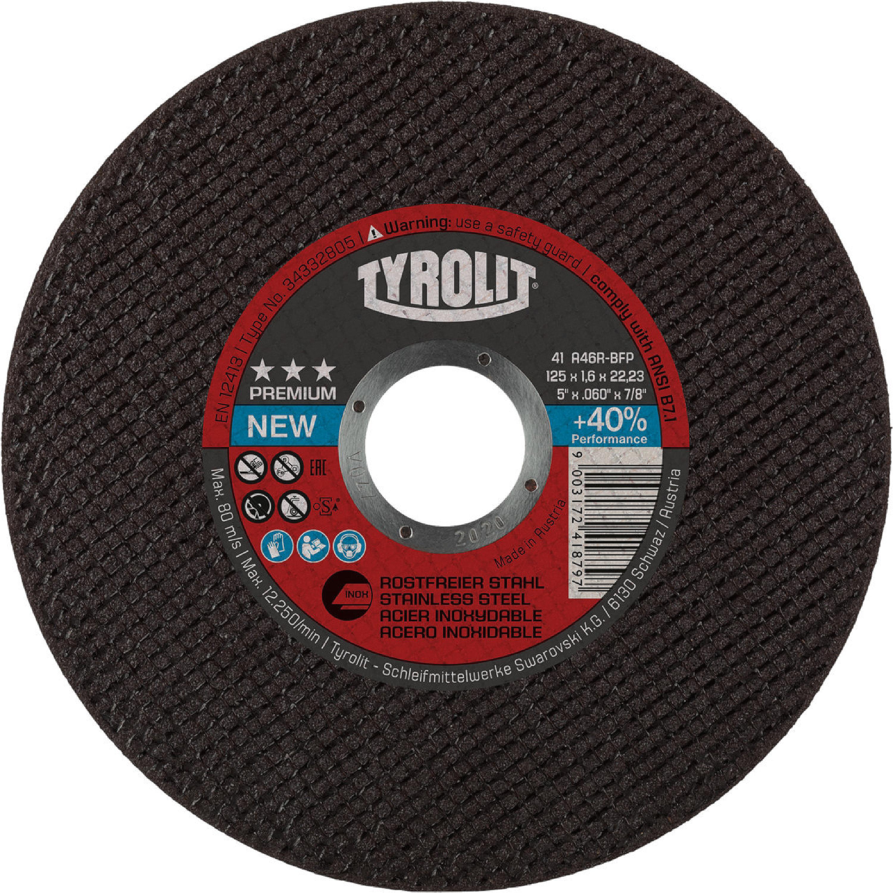 TYROLIT 34332810 Premium cut-off wheel for angle grinders 41 230x2,0x22,23 A30R-BFP